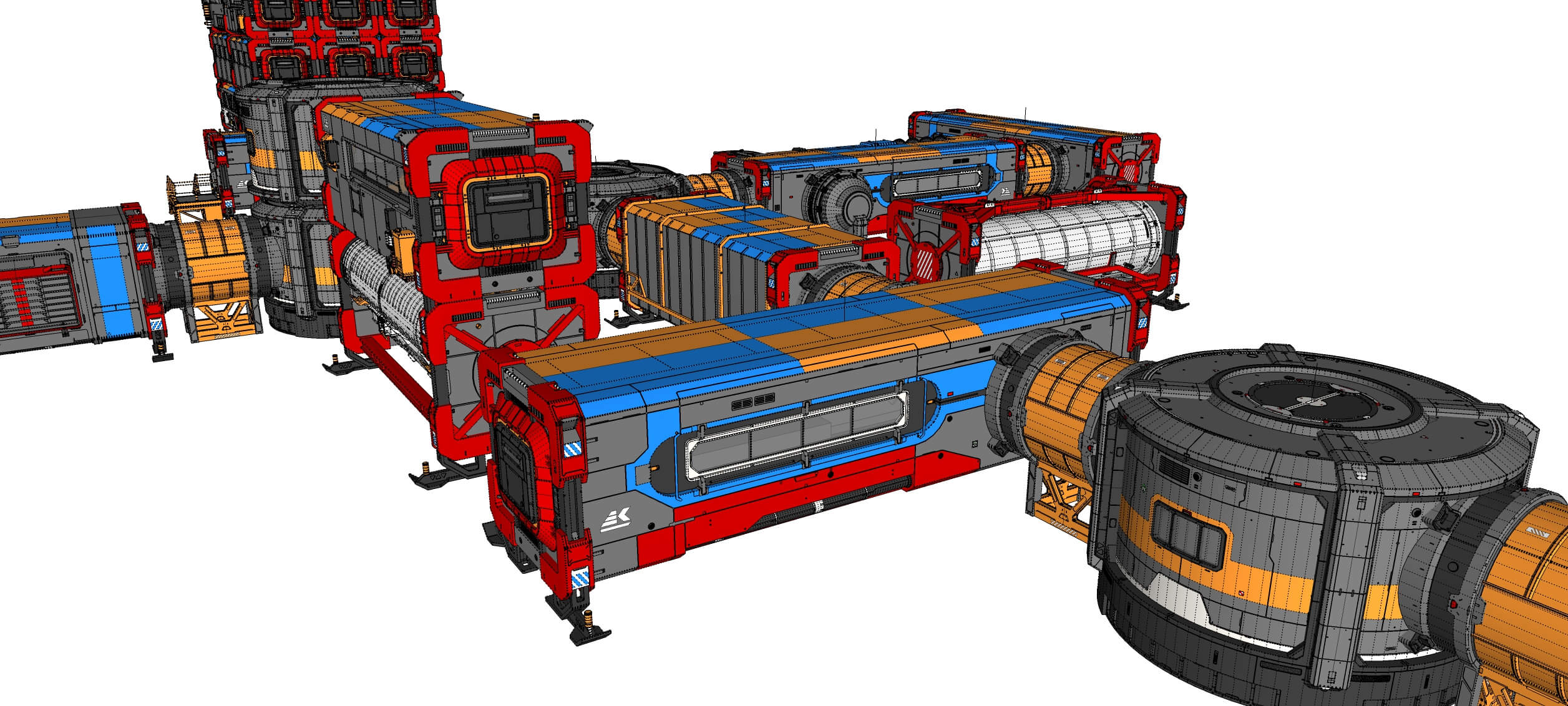 Sci-Fi Residential Module for Habitation 3D Model by Chtazi