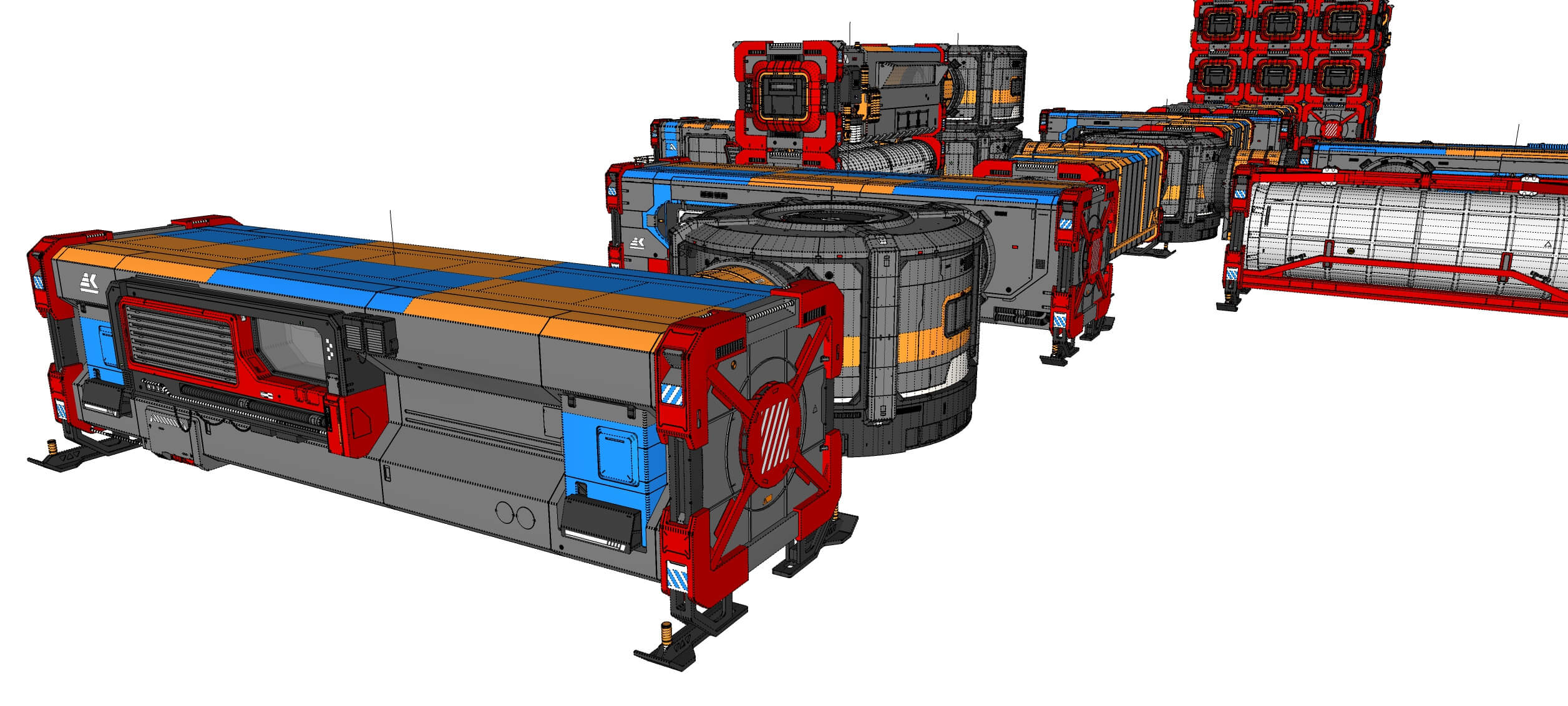 Sci-Fi Residential Module for Habitation 3D Model by Chtazi