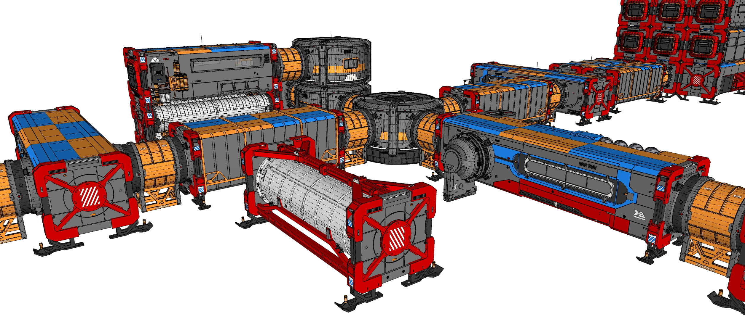 Sci-Fi Residential Module for Habitation 3D Model by Chtazi