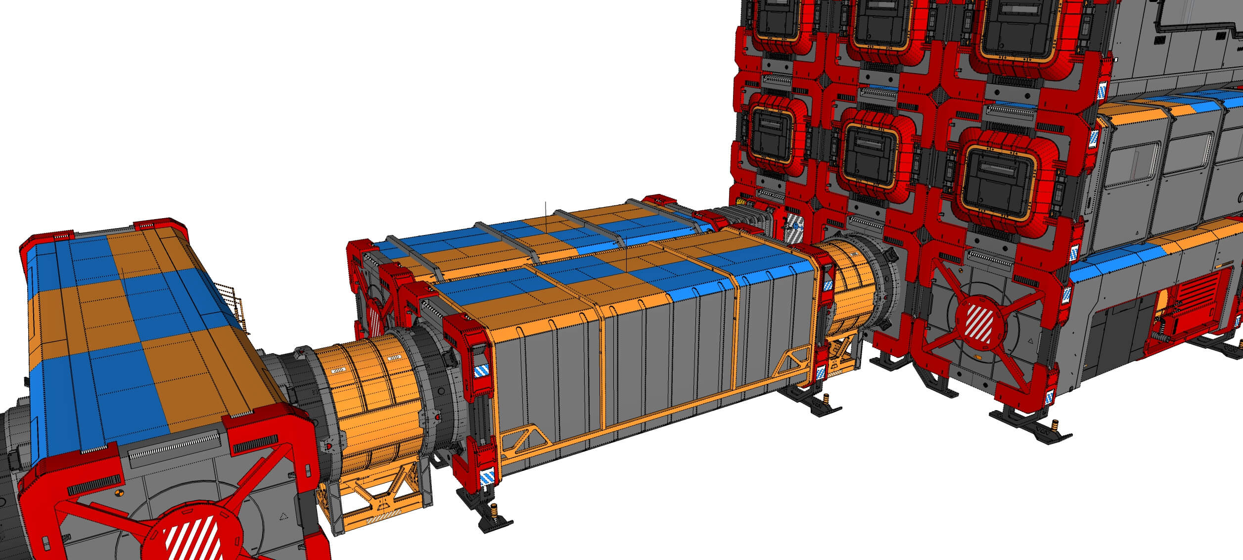Sci-Fi Residential Module for Habitation 3D Model by Chtazi