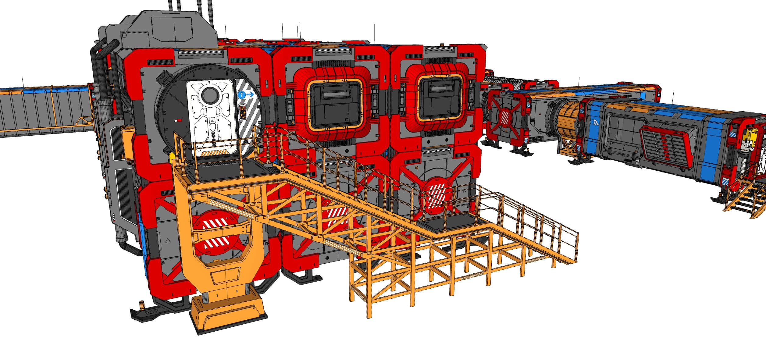 Sci-Fi Residential Module for Habitation 3D Model by Chtazi