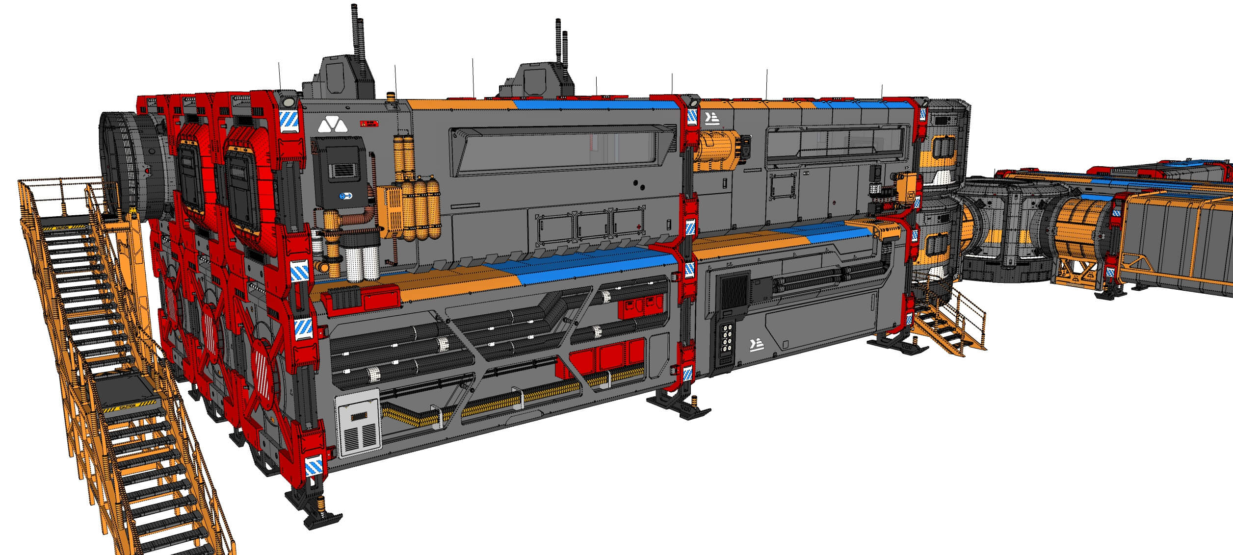 Sci-Fi Residential Module for Habitation 3D Model by Chtazi