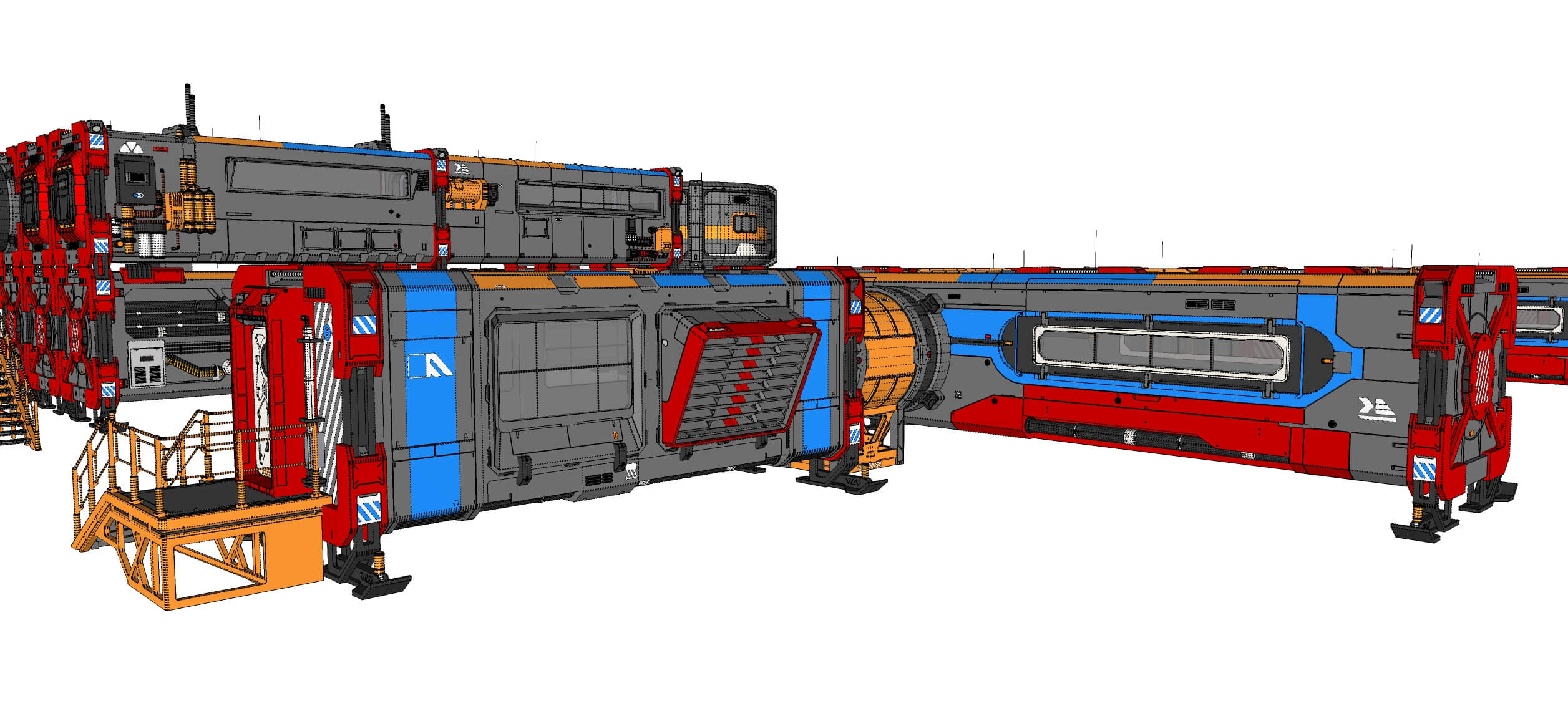 Sci-Fi Residential Module for Habitation 3D Model by Chtazi