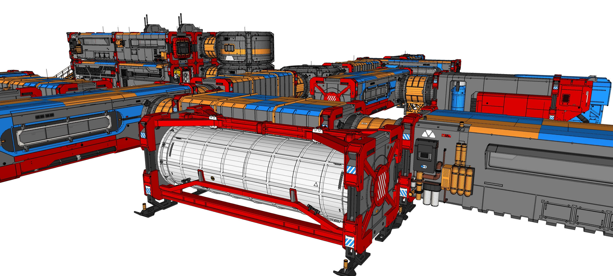 Sci-Fi Residential Module for Habitation 3D Model by Chtazi