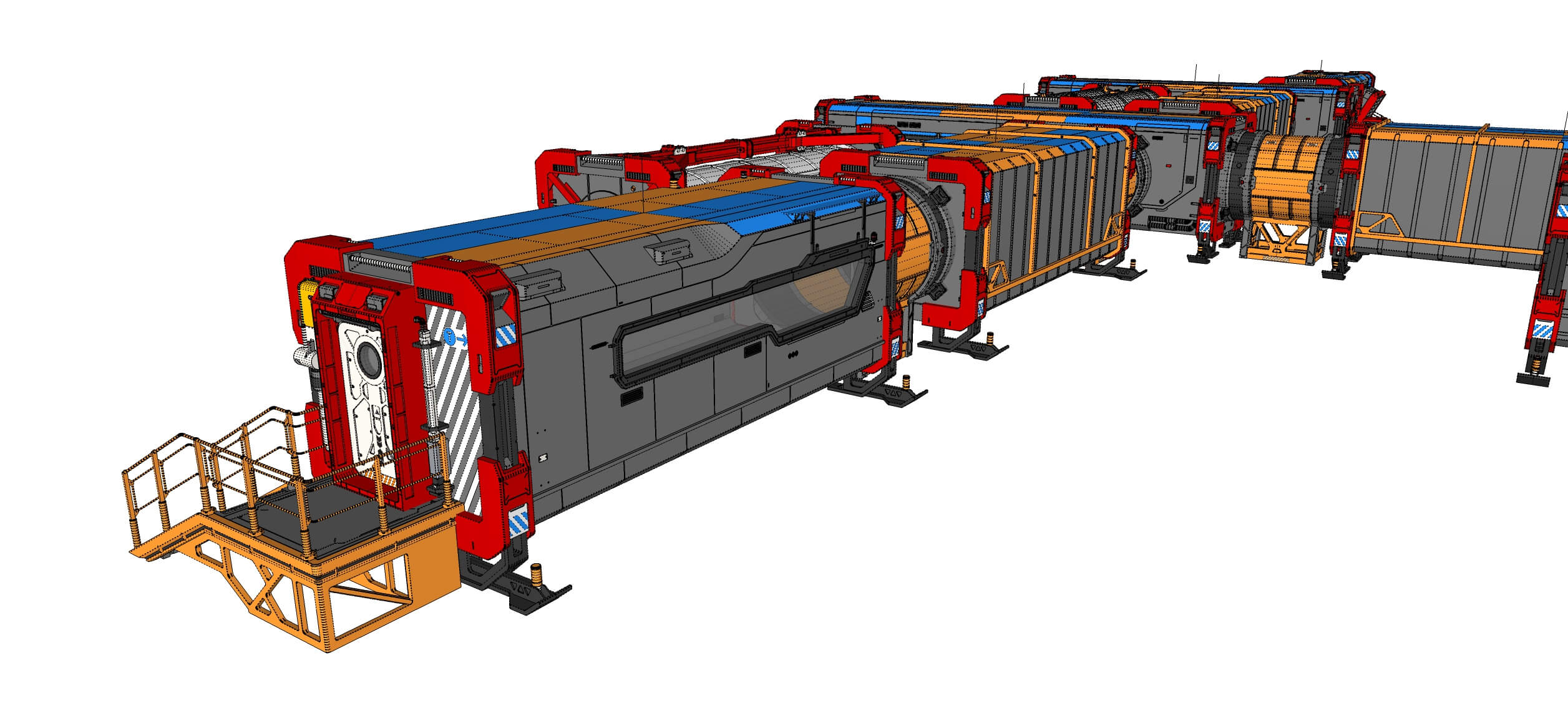 Sci-Fi Residential Module for Habitation 3D Model by Chtazi