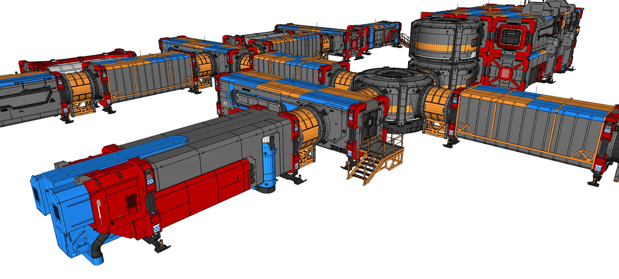 Sci-Fi Residential Module for Habitation 3D Model by Chtazi