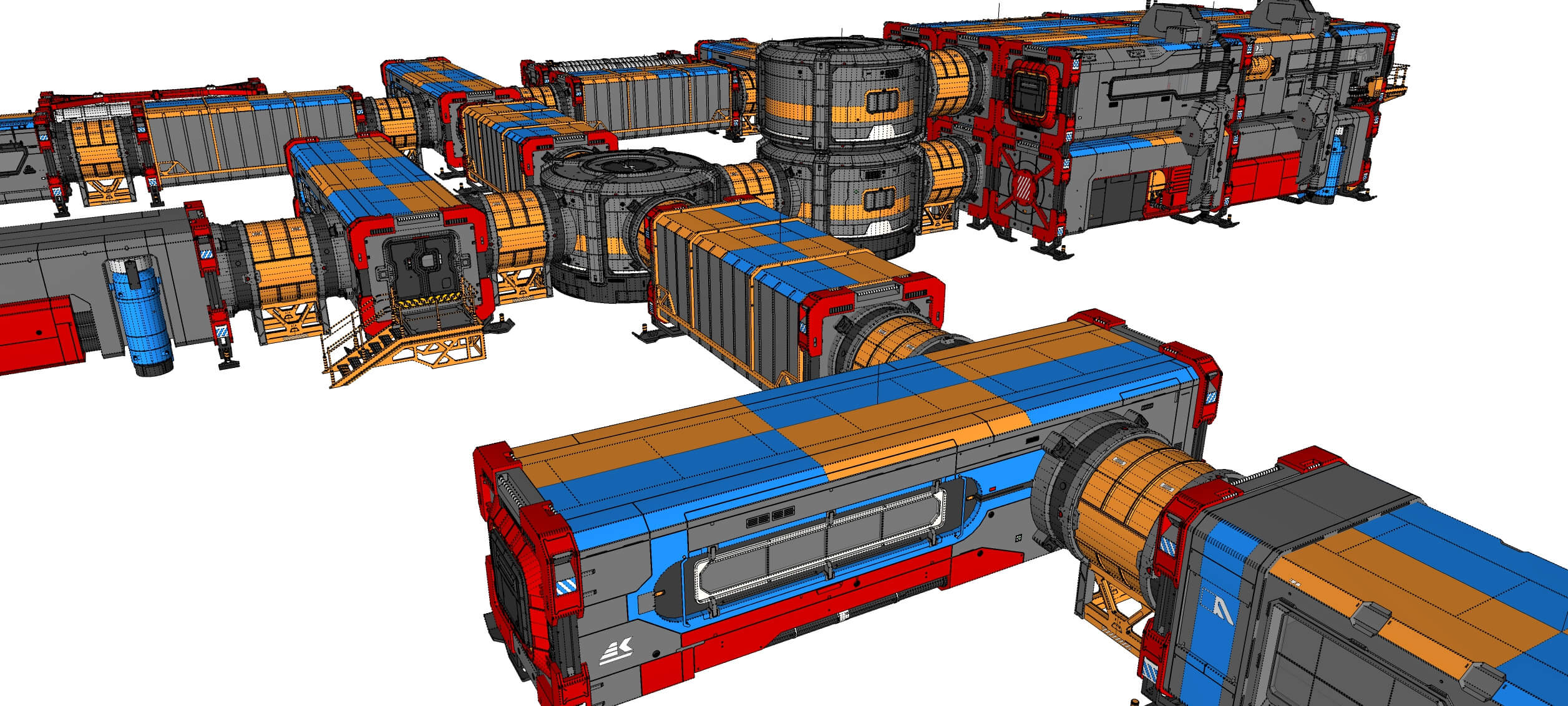 Sci-Fi Residential Module for Habitation 3D Model by Chtazi