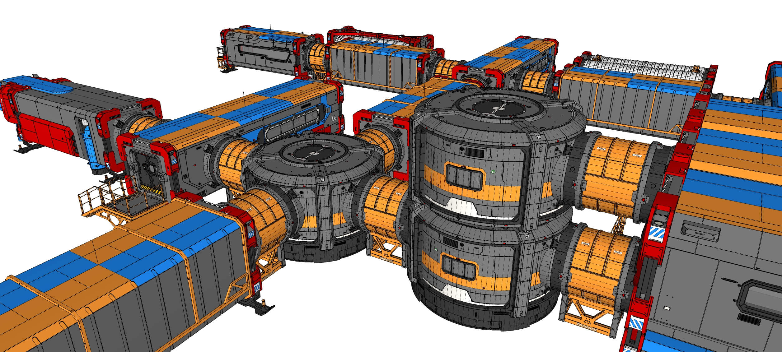 Sci-Fi Residential Module for Habitation 3D Model by Chtazi