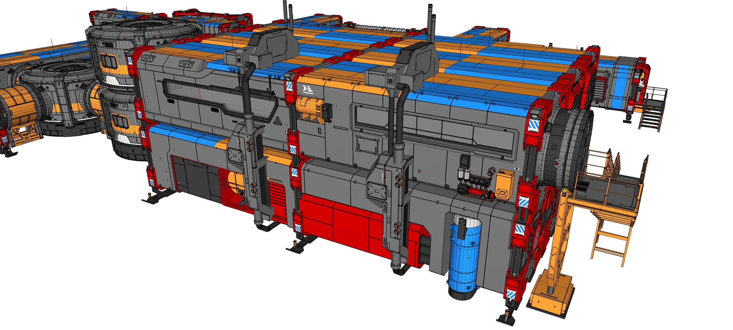 Sci-Fi Residential Module for Habitation 3D Model by Chtazi