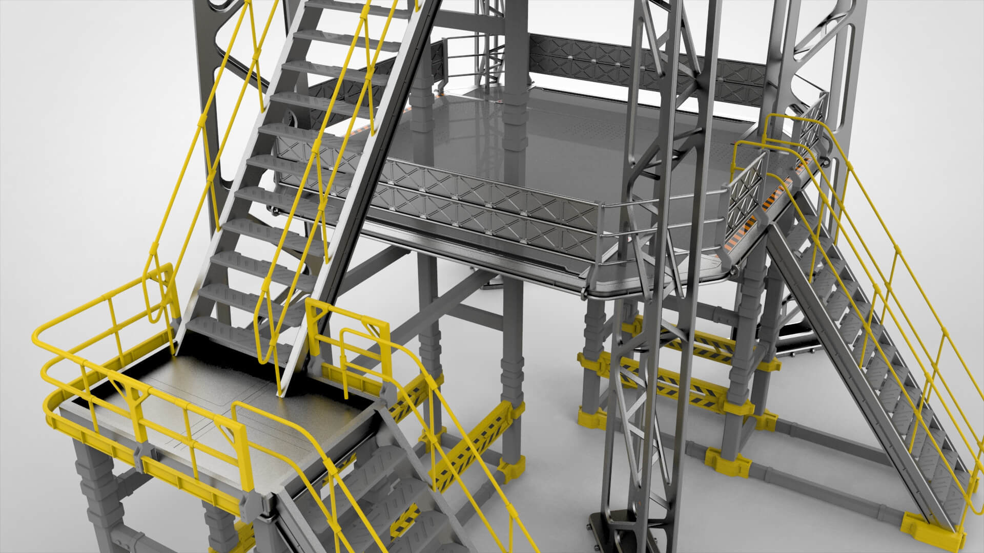 Sci-Fi Stairs 2 3D Model by Chtazi