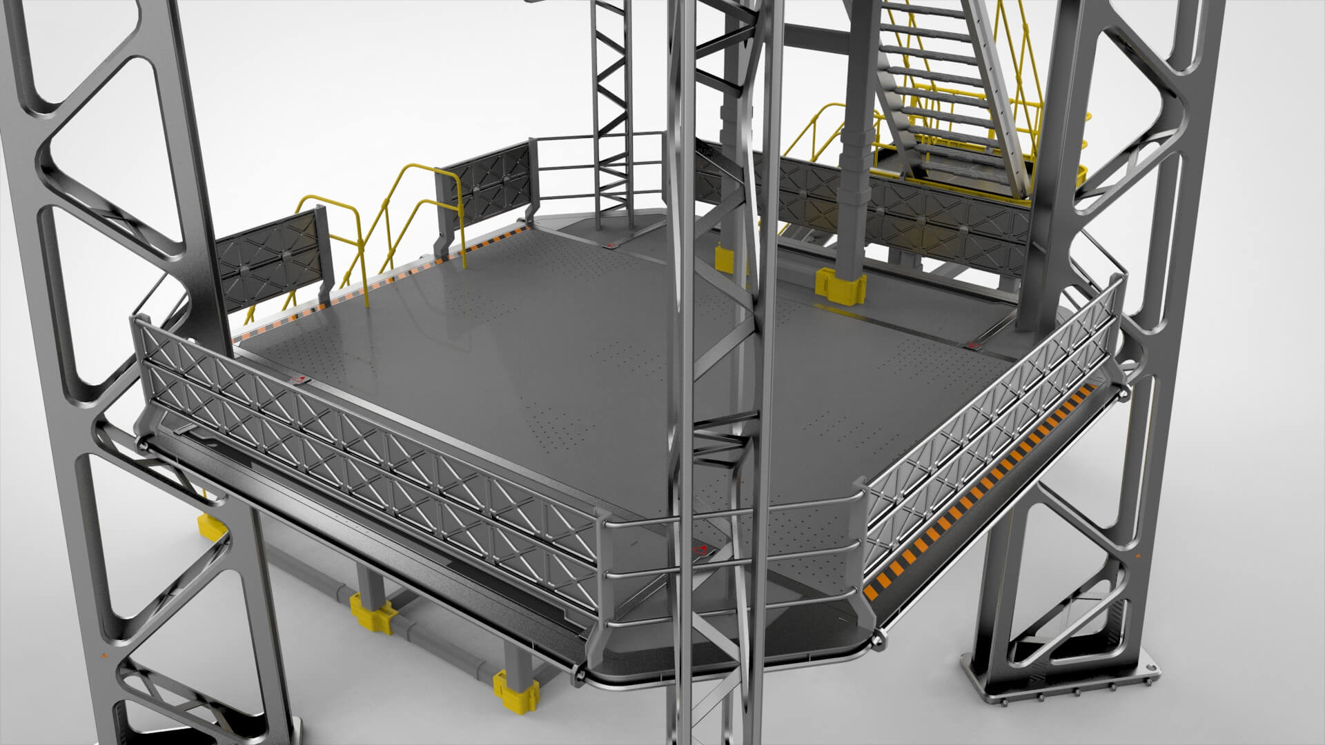 Sci-Fi Stairs 2 3D Model by Chtazi