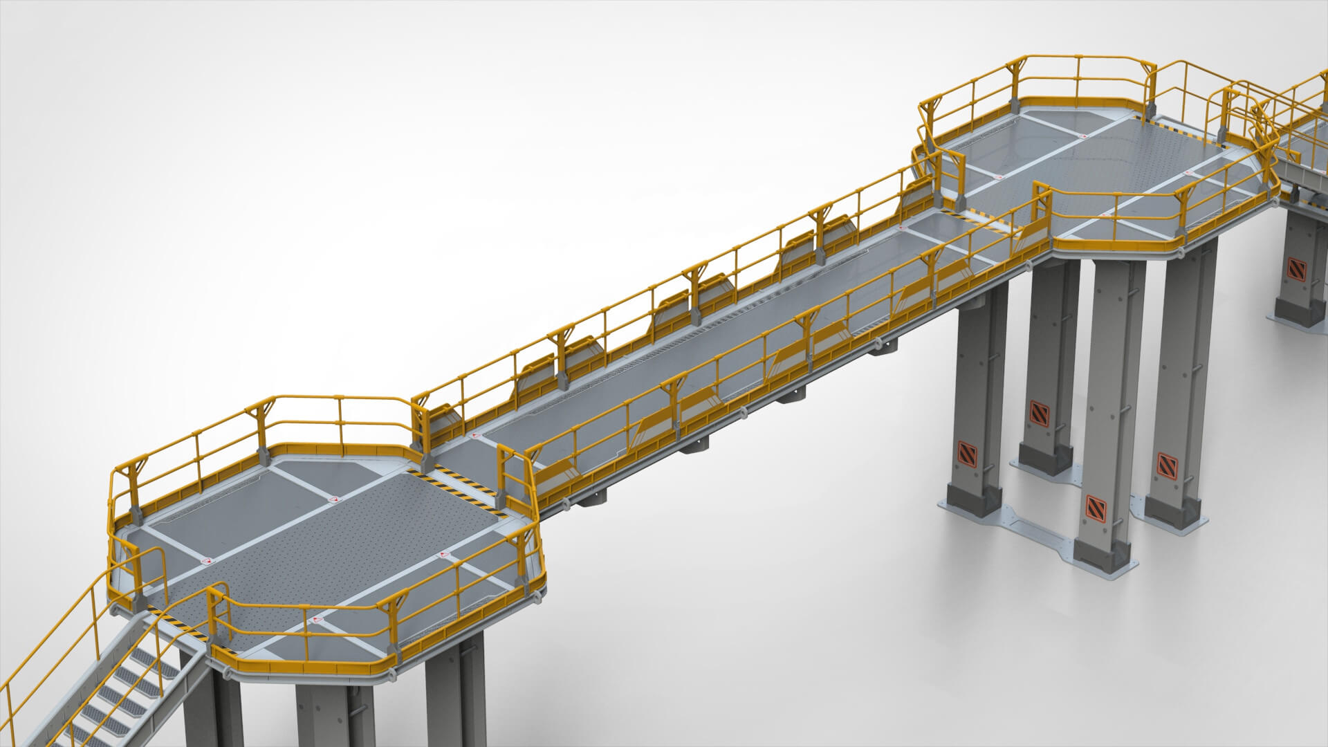Sci-Fi Stairs 2 3D Model by Chtazi