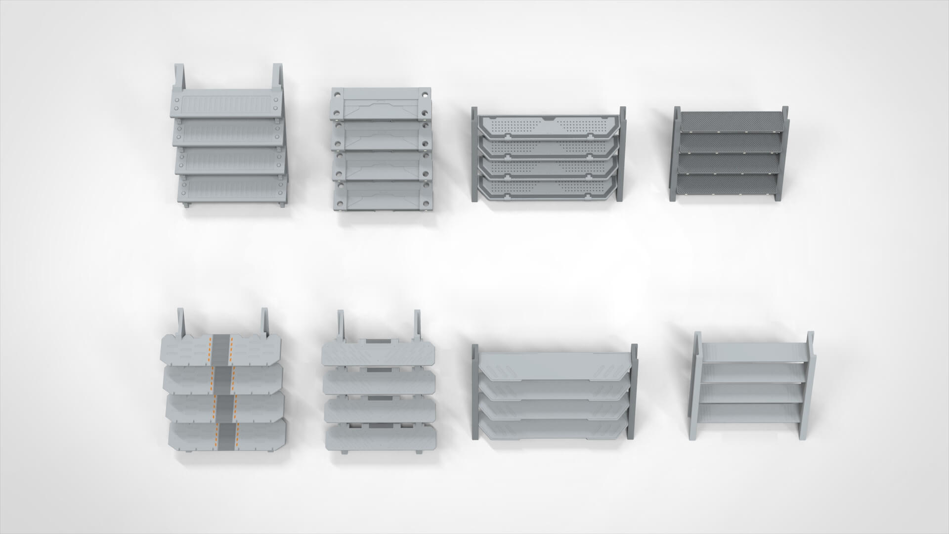 Sci-Fi Stairs 3 3D Model by Chtazi