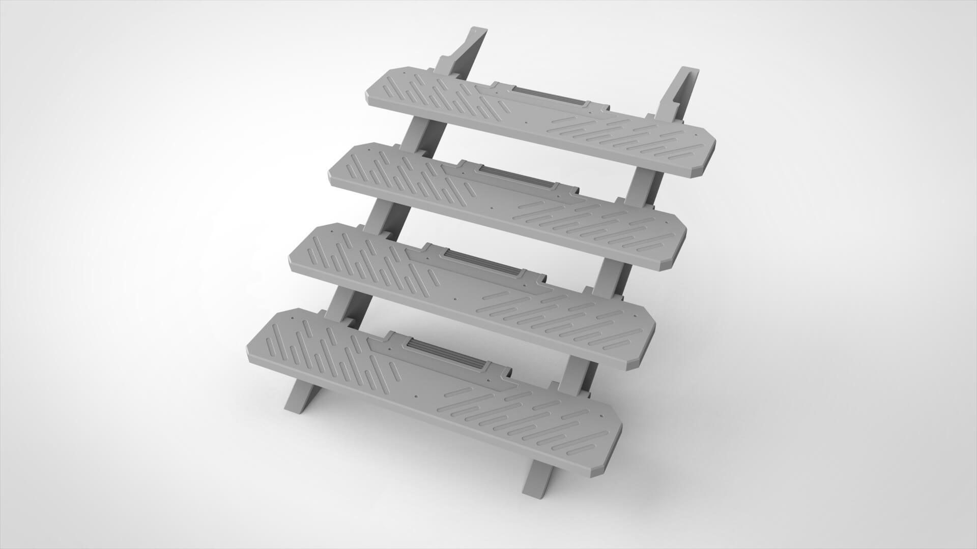 Sci-Fi Stairs 3 3D Model by Chtazi