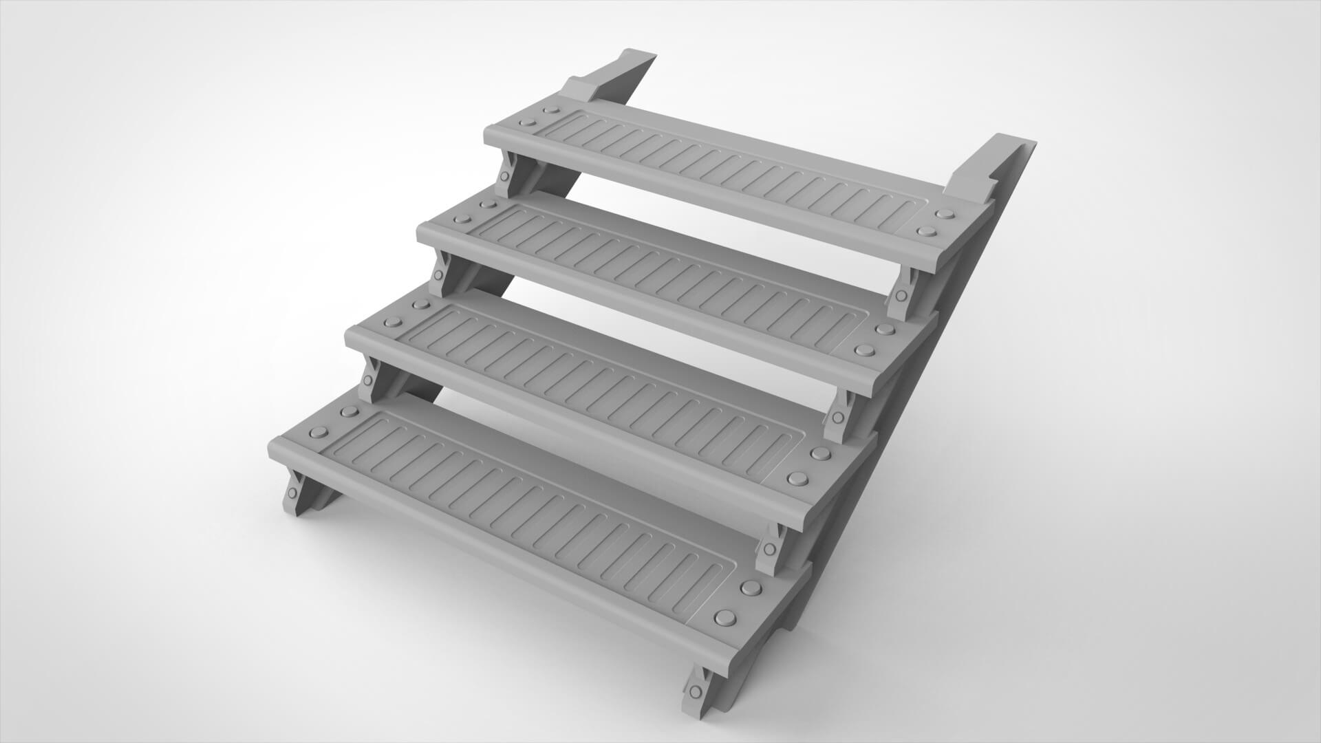 Sci-Fi Stairs 3 3D Model by Chtazi