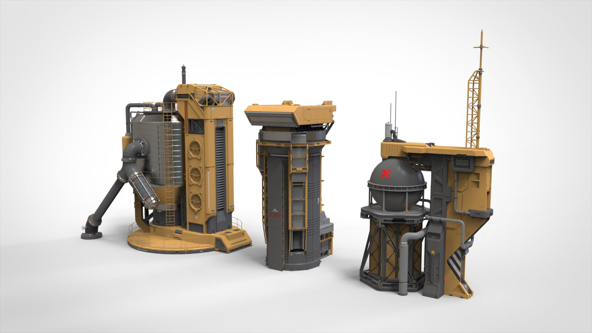 Sci-Fi Storage Tank 2 3D Model by Chtazi