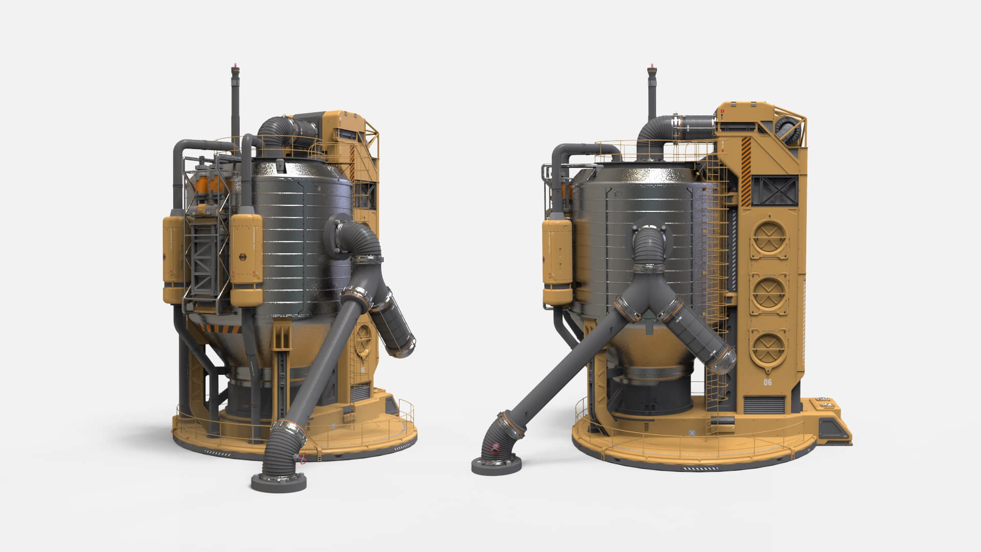 Sci-Fi Storage Tank 2 3D Model by Chtazi