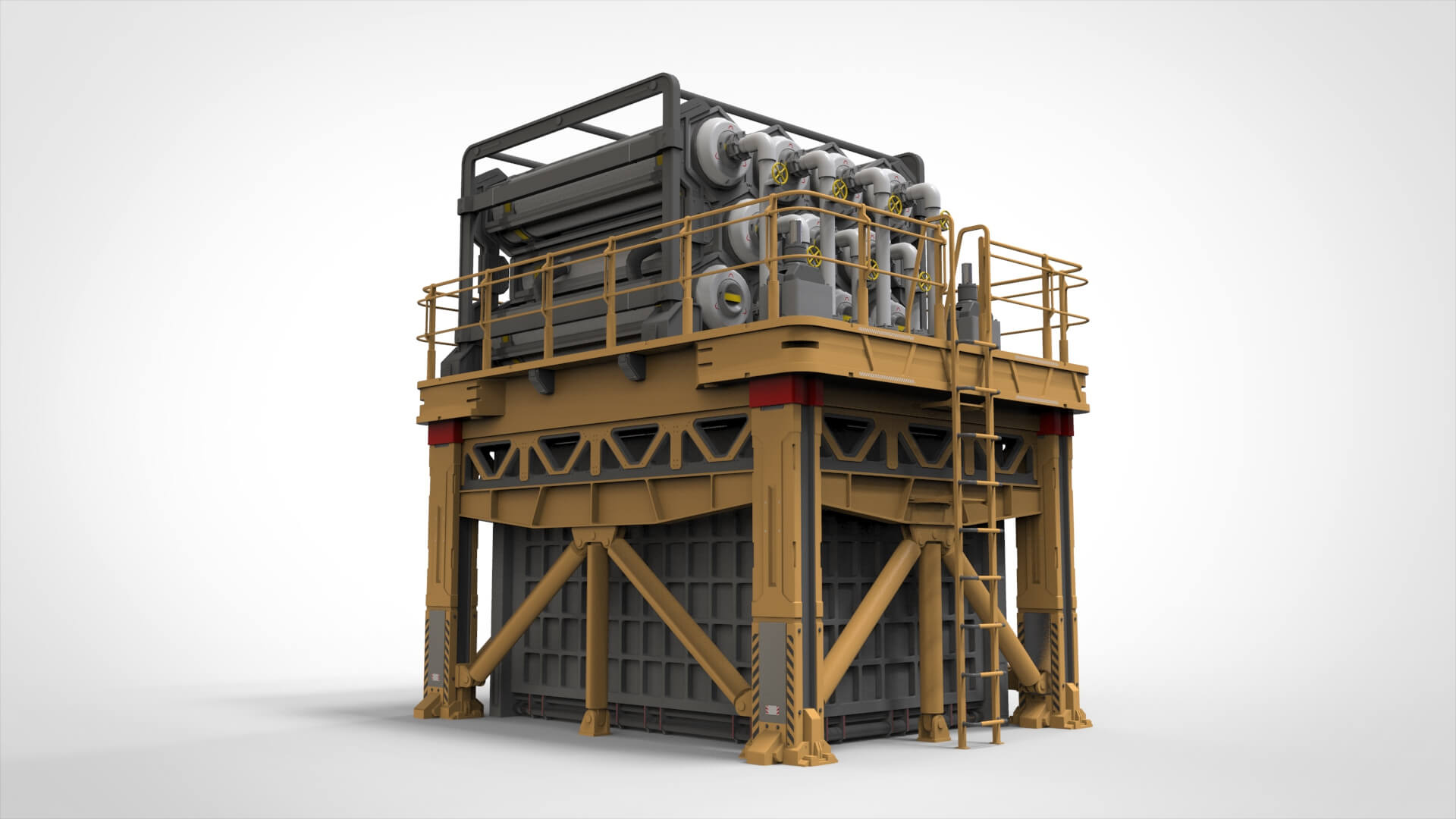 Sci-Fi Storage Tank 3 3D Model by Chtazi