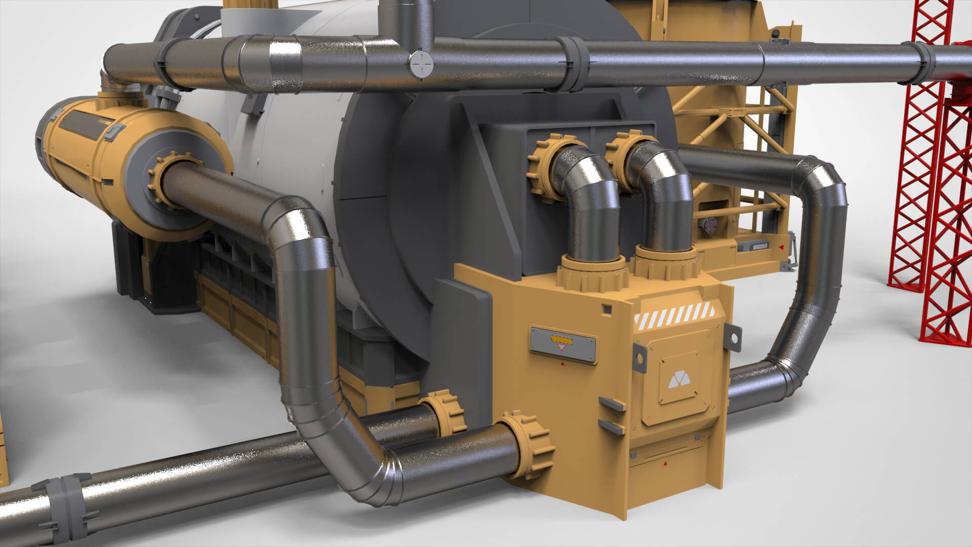 Sci-Fi Storage Tank 4 3D Model by Chtazi