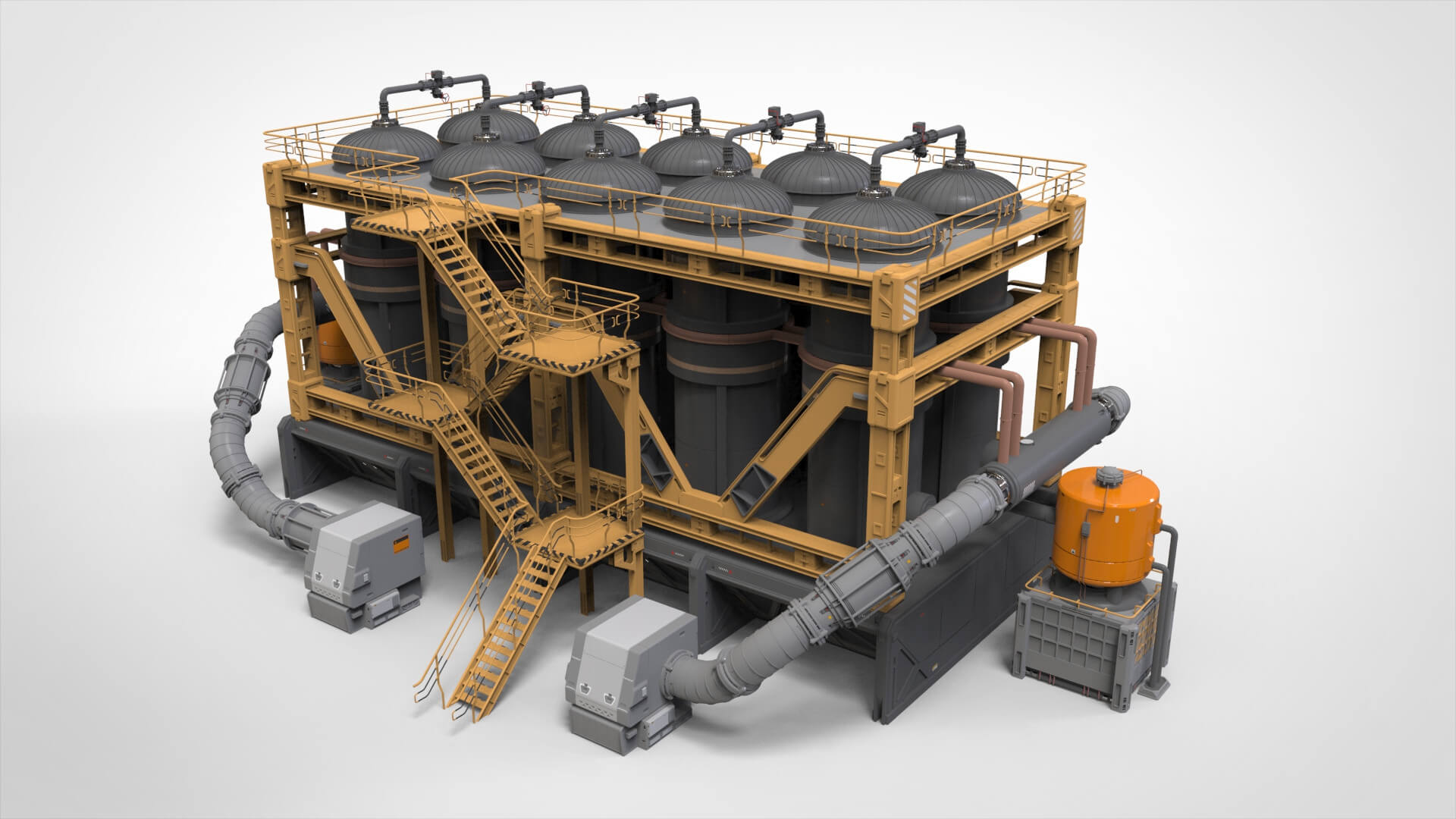 Sci-Fi Storage Tank 3D Model by Chtazi