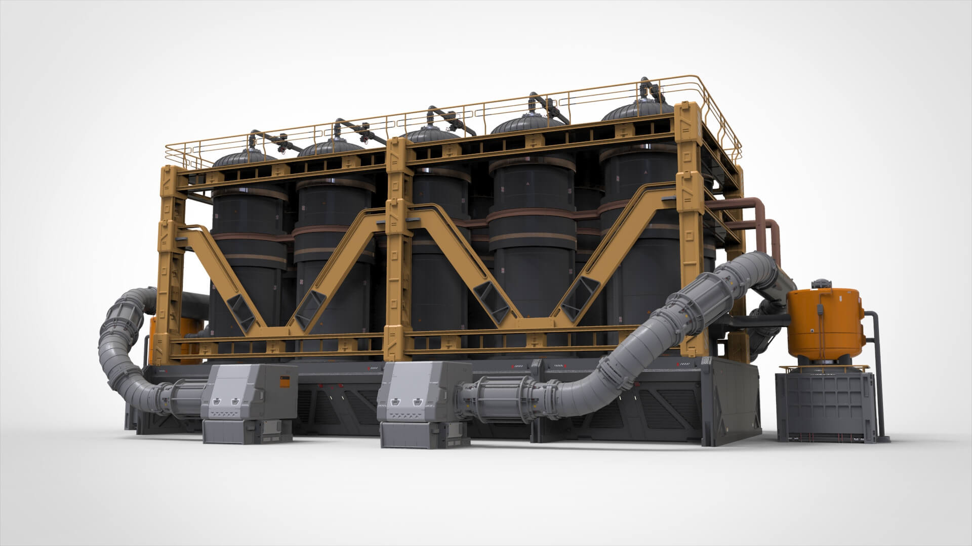 Sci-Fi Storage Tank 3D Model by Chtazi