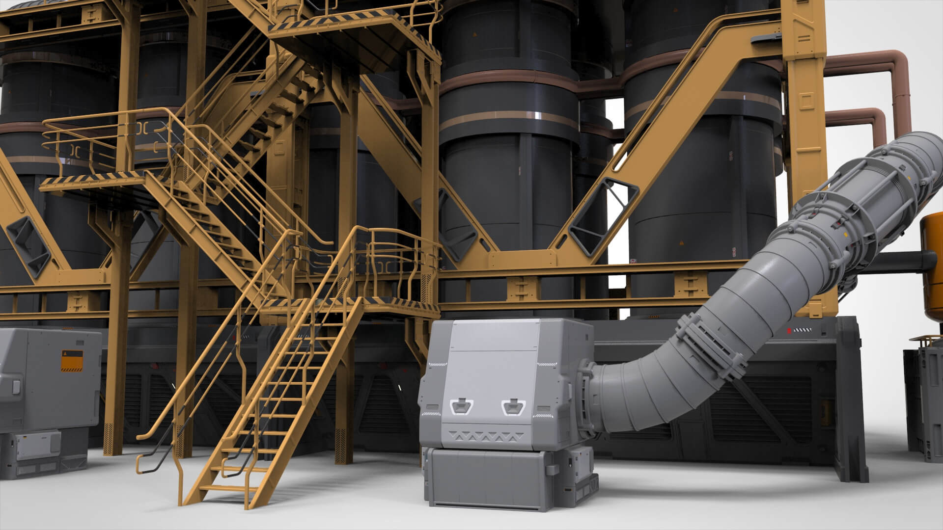 Sci-Fi Storage Tank 3D Model by Chtazi