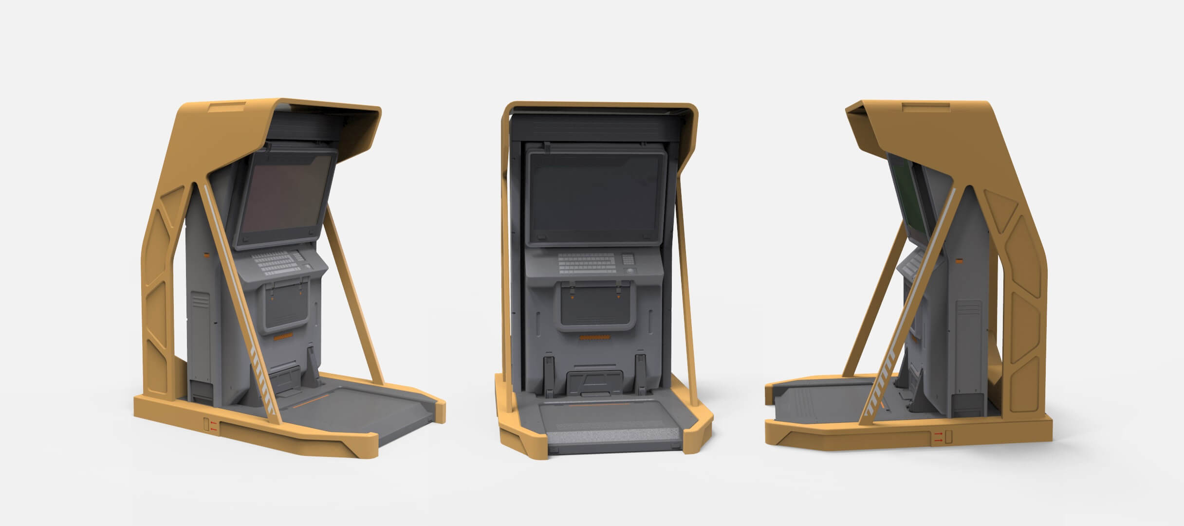 Sci-Fi Terminal 1 3D Model by Chtazi