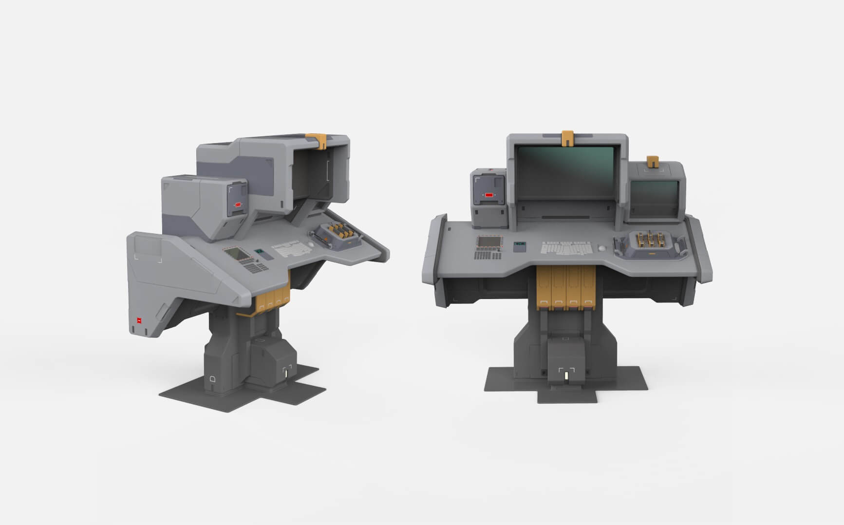 Sci-Fi Terminal Collection 2 3D Model by Chtazi