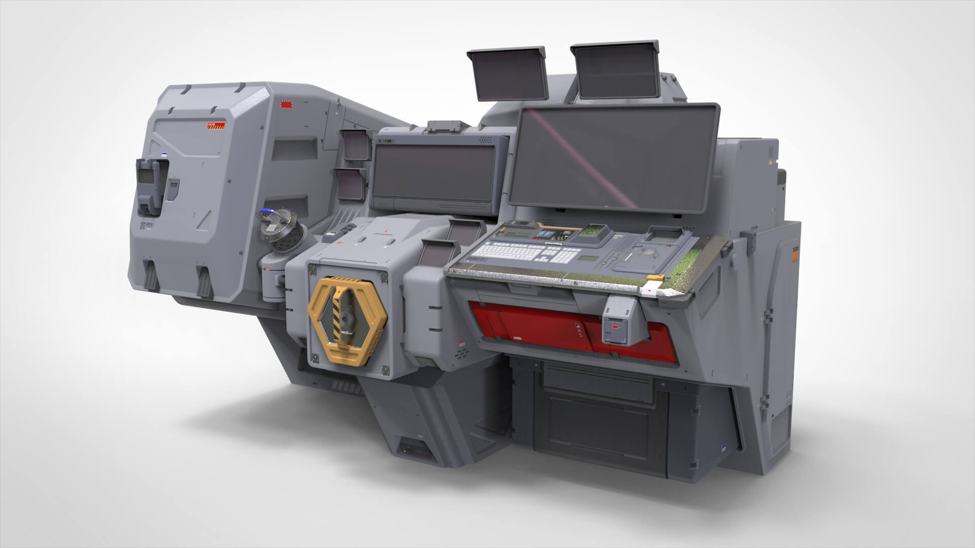 Sci-Fi Terminal 3 3D Model by Chtazi