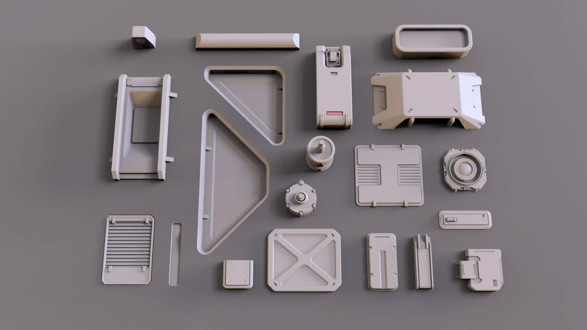 Sci-Fi Trim Sheets 1 3D Model by Chtazi