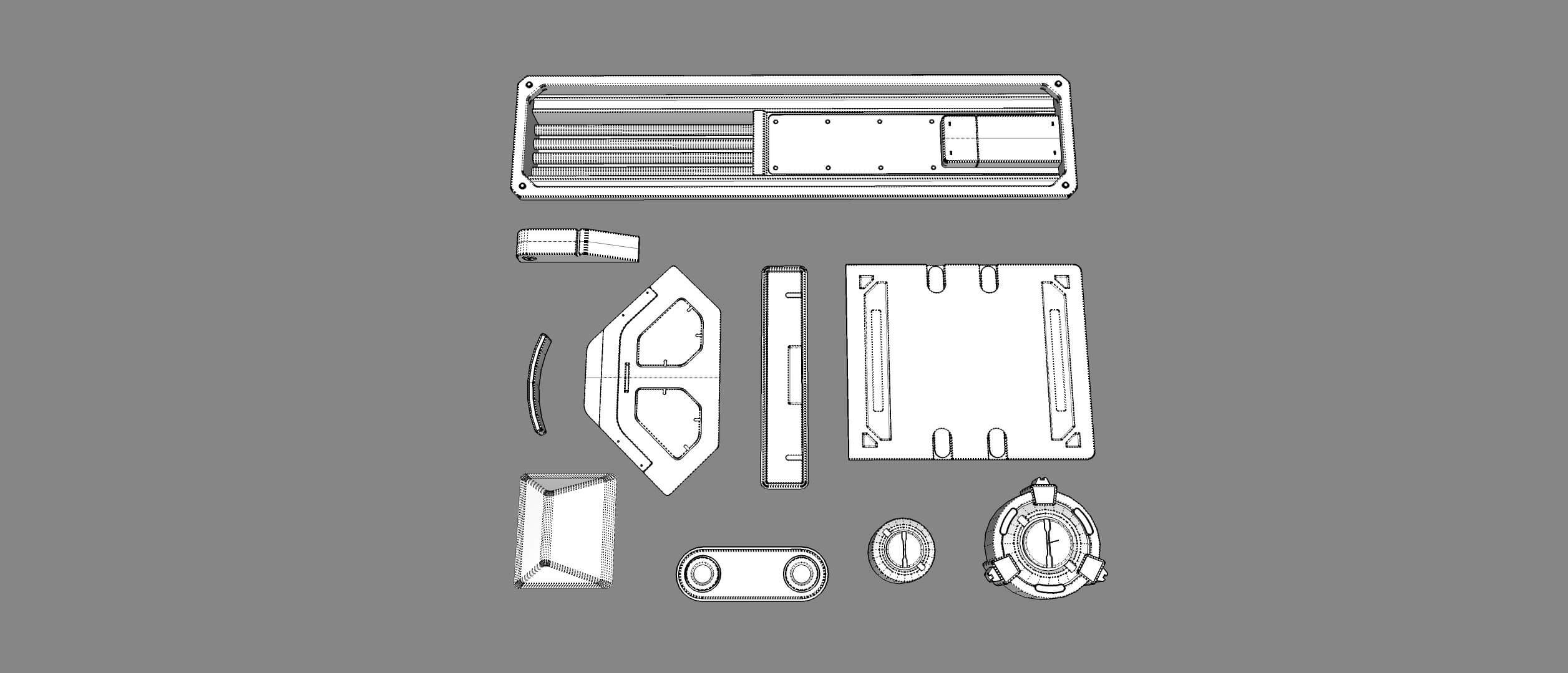 Sci-Fi Trim Sheets 1 3D Model by Chtazi
