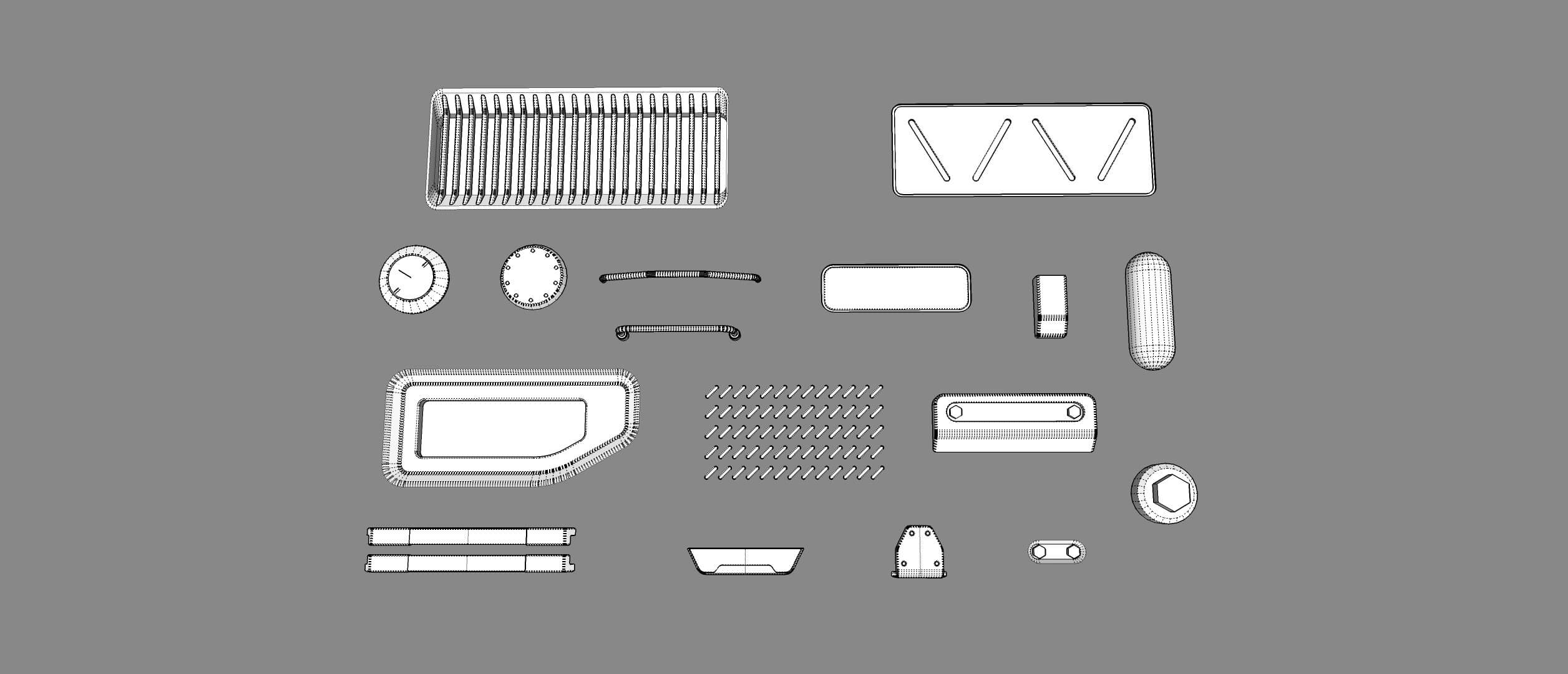 Sci-Fi Trim Sheets 1 3D Model by Chtazi