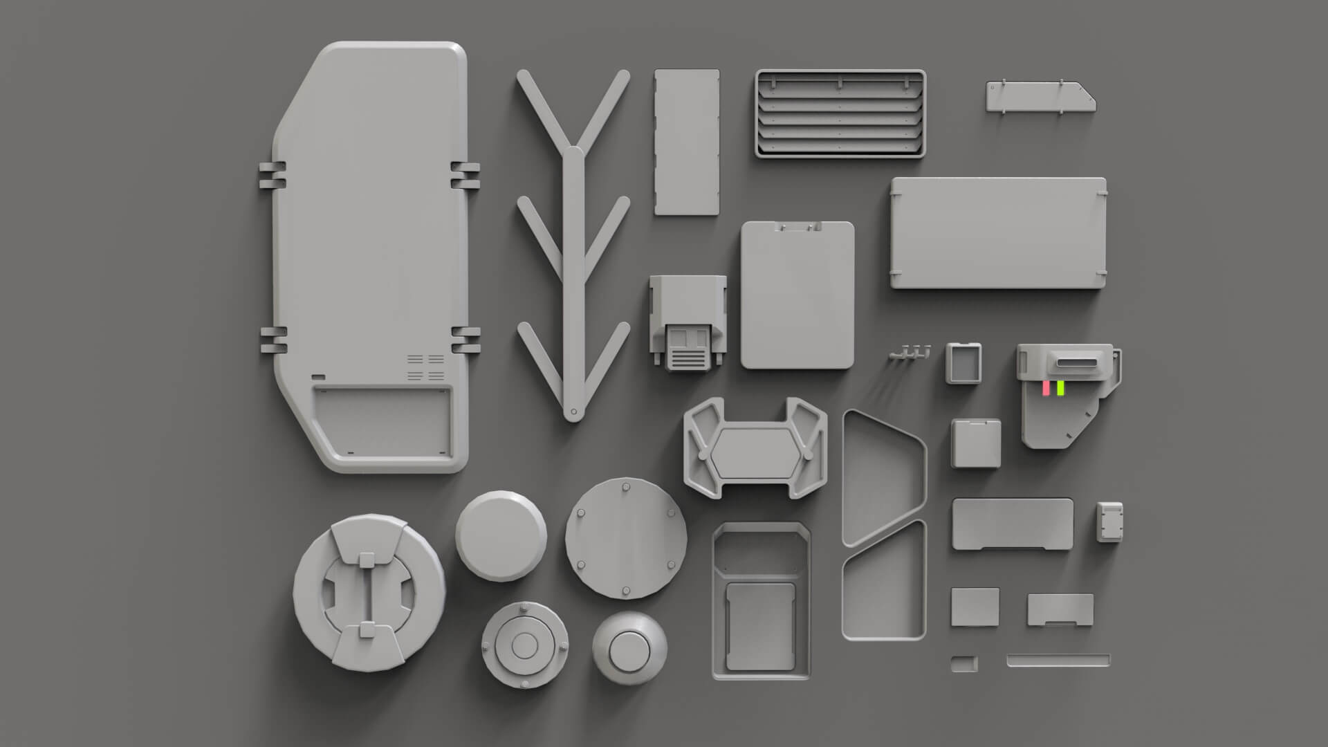 Sci-Fi Trim Sheets 2 3D Model by Chtazi