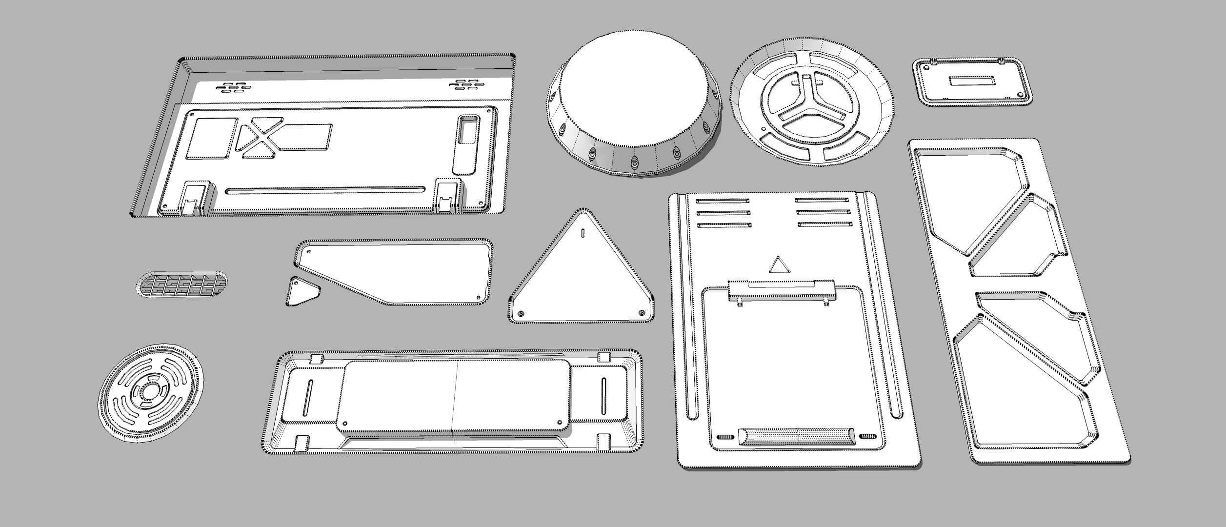 Sci-Fi Trim Sheets 2 3D Model by Chtazi