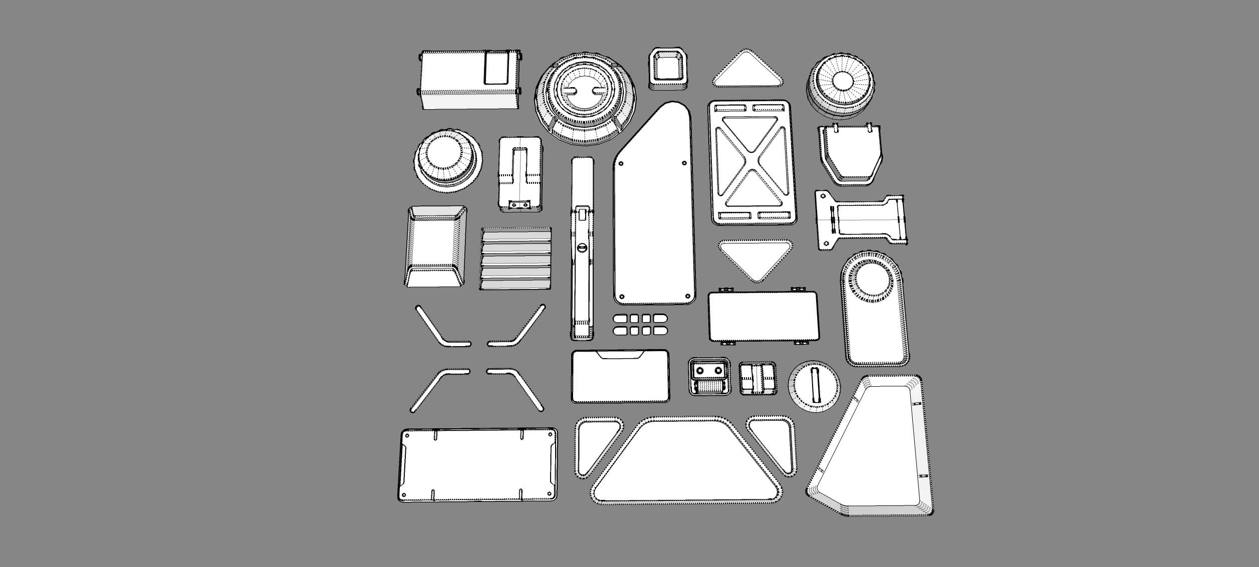 Sci-Fi Trim Sheets 3 3D Model by Chtazi