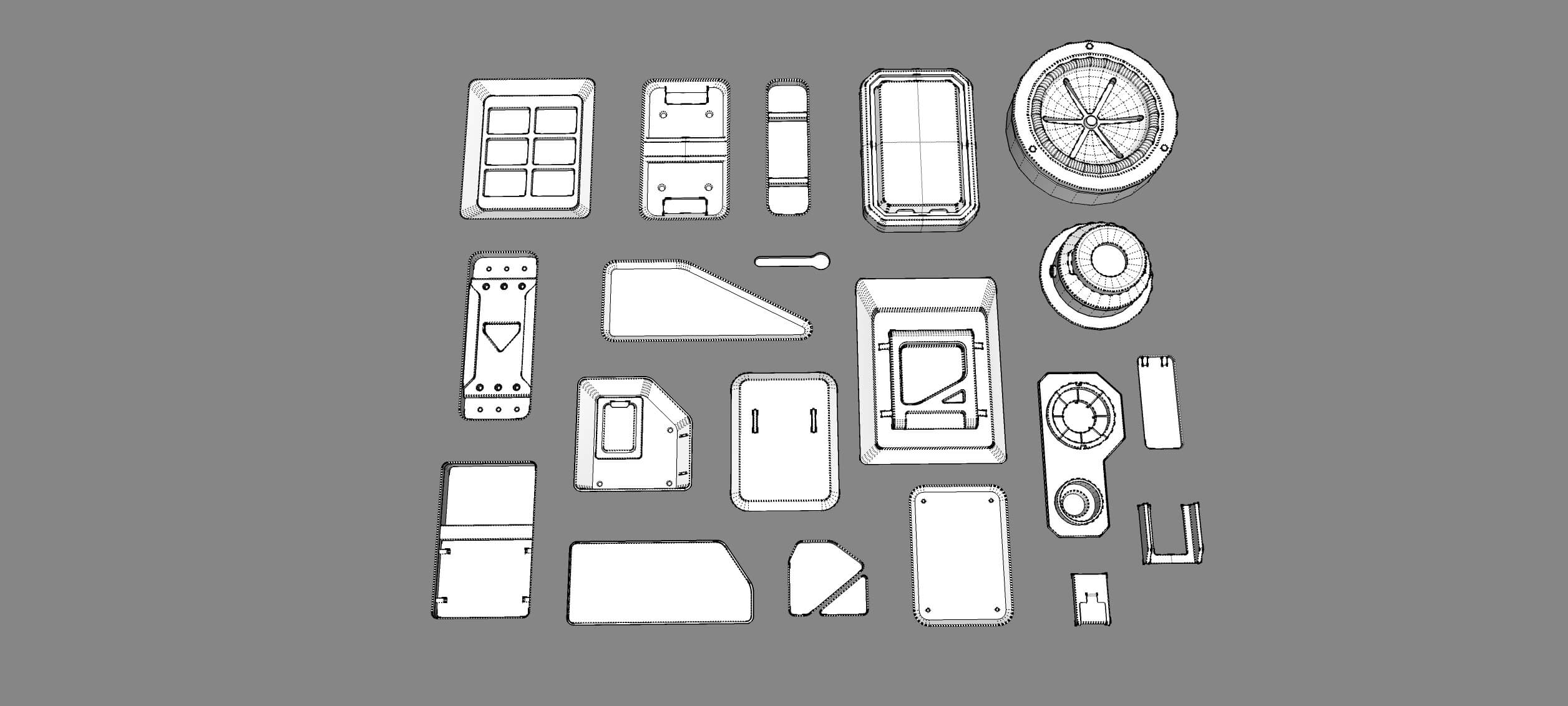 Sci-Fi Trim Sheets 3 3D Model by Chtazi