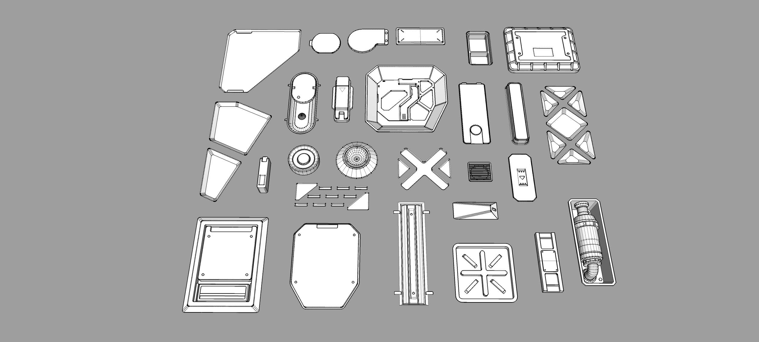Sci-Fi Trim Sheets 4 3D Model by Chtazi