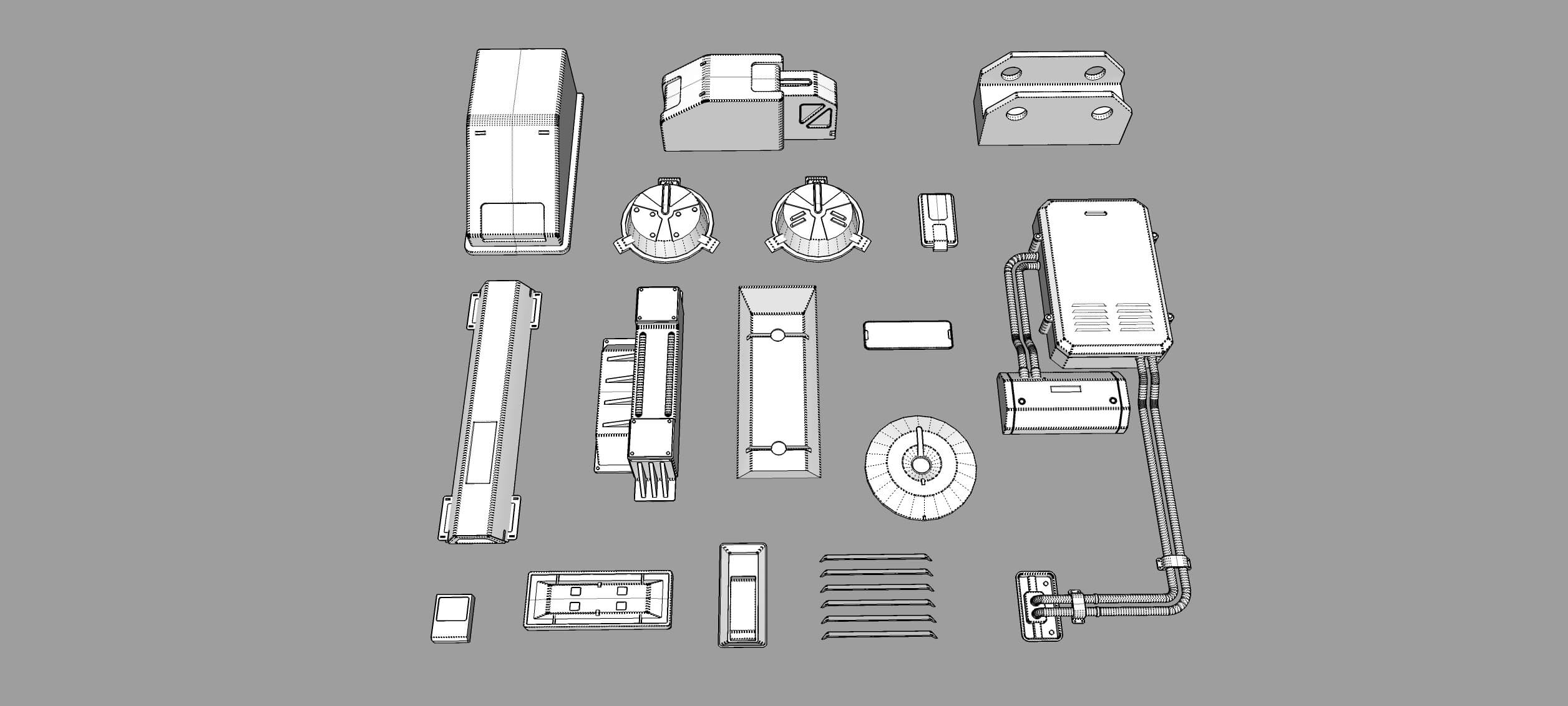 Sci-Fi Trim Sheets 4 3D Model by Chtazi
