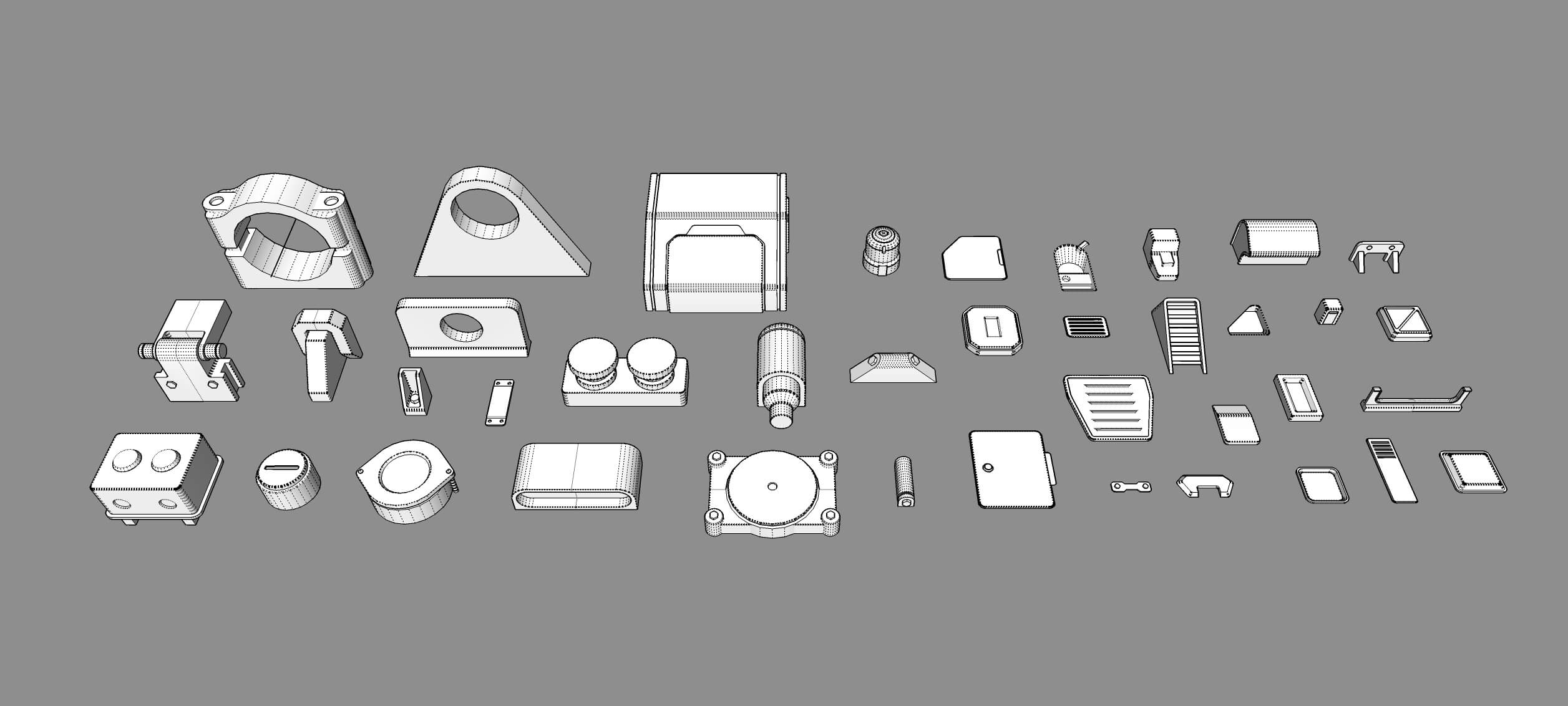 Sci-Fi Trim Sheets 4 3D Model by Chtazi