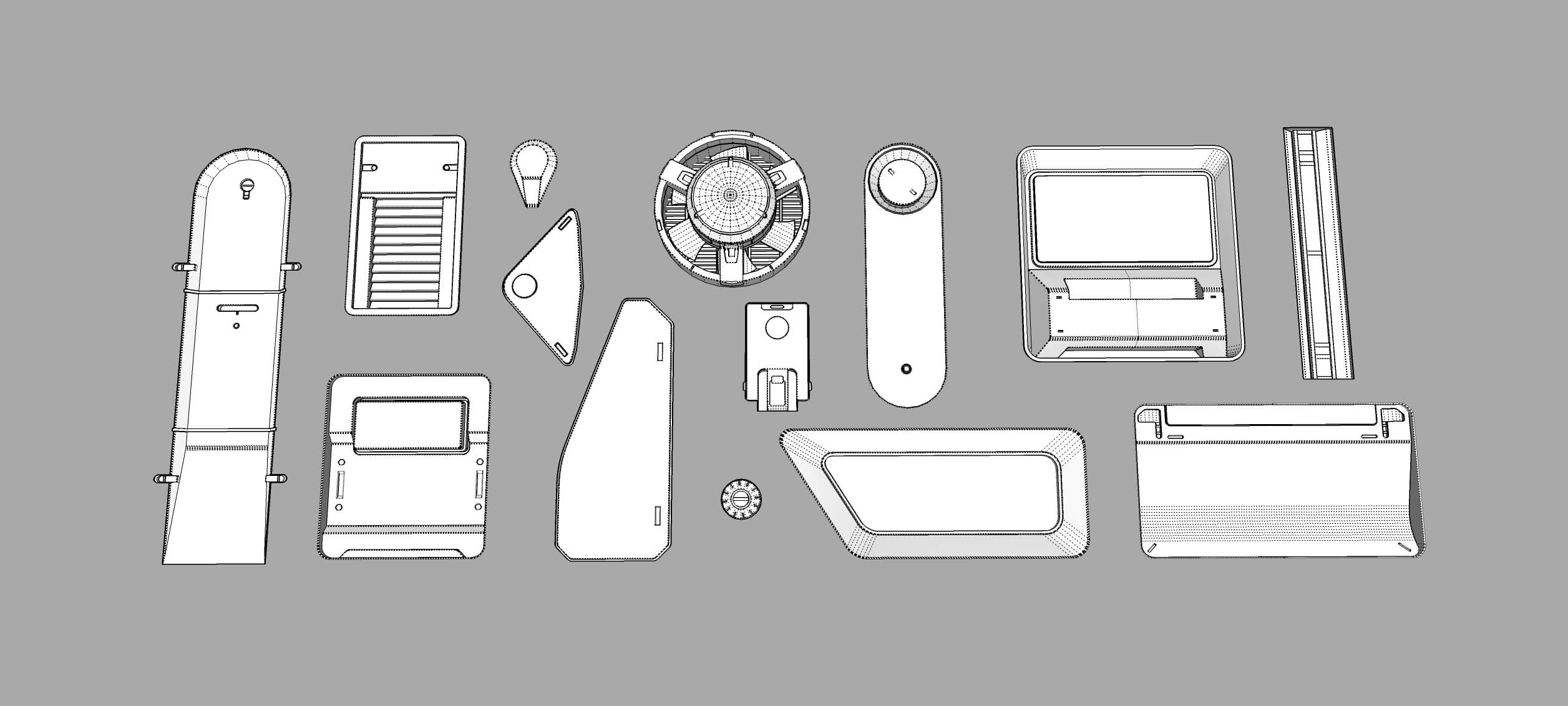 Sci-Fi Trim Sheets 4 3D Model by Chtazi