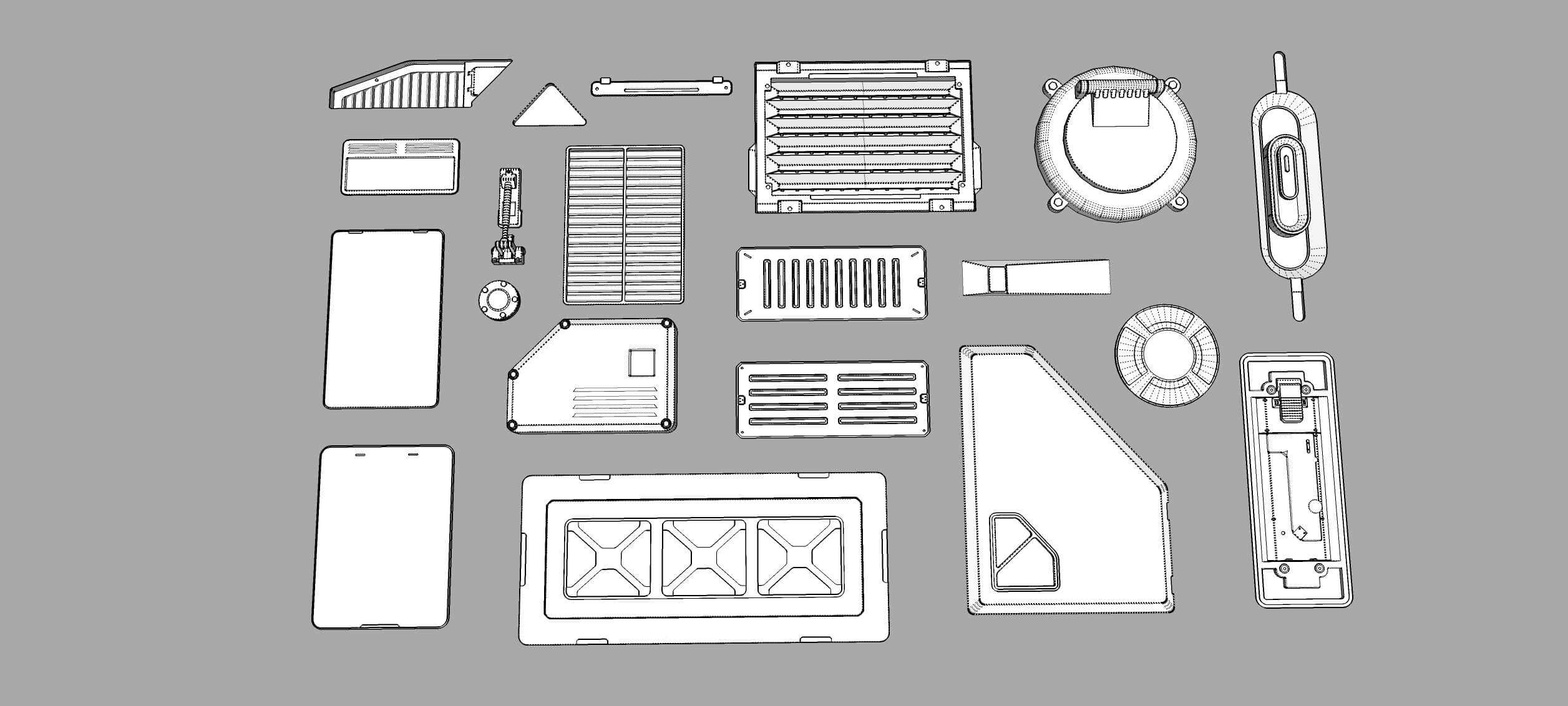 Sci-Fi Trim Sheets 4 3D Model by Chtazi