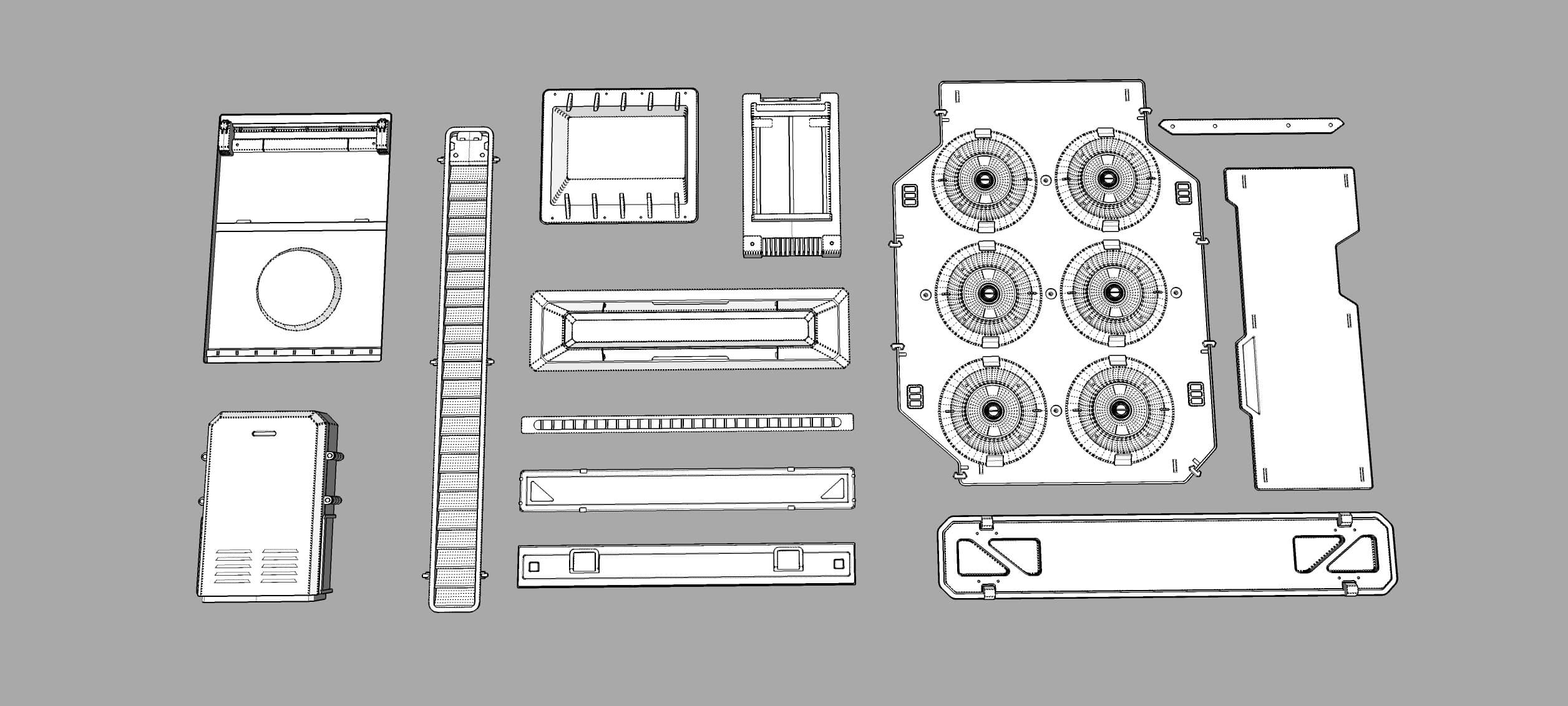 Sci-Fi Trim Sheets 4 3D Model by Chtazi