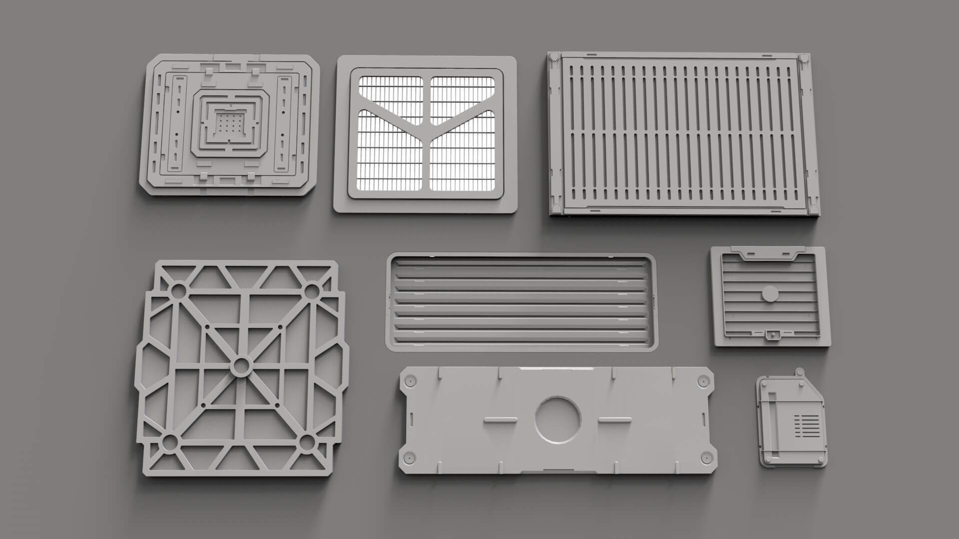 Sci-Fi Trim Sheets 5 3D Model by Chtazi