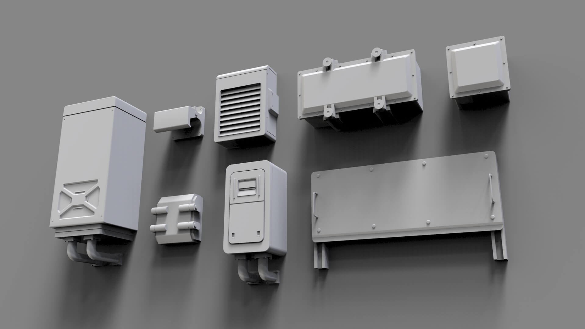 Sci-Fi Trim Sheets 5 3D Model by Chtazi