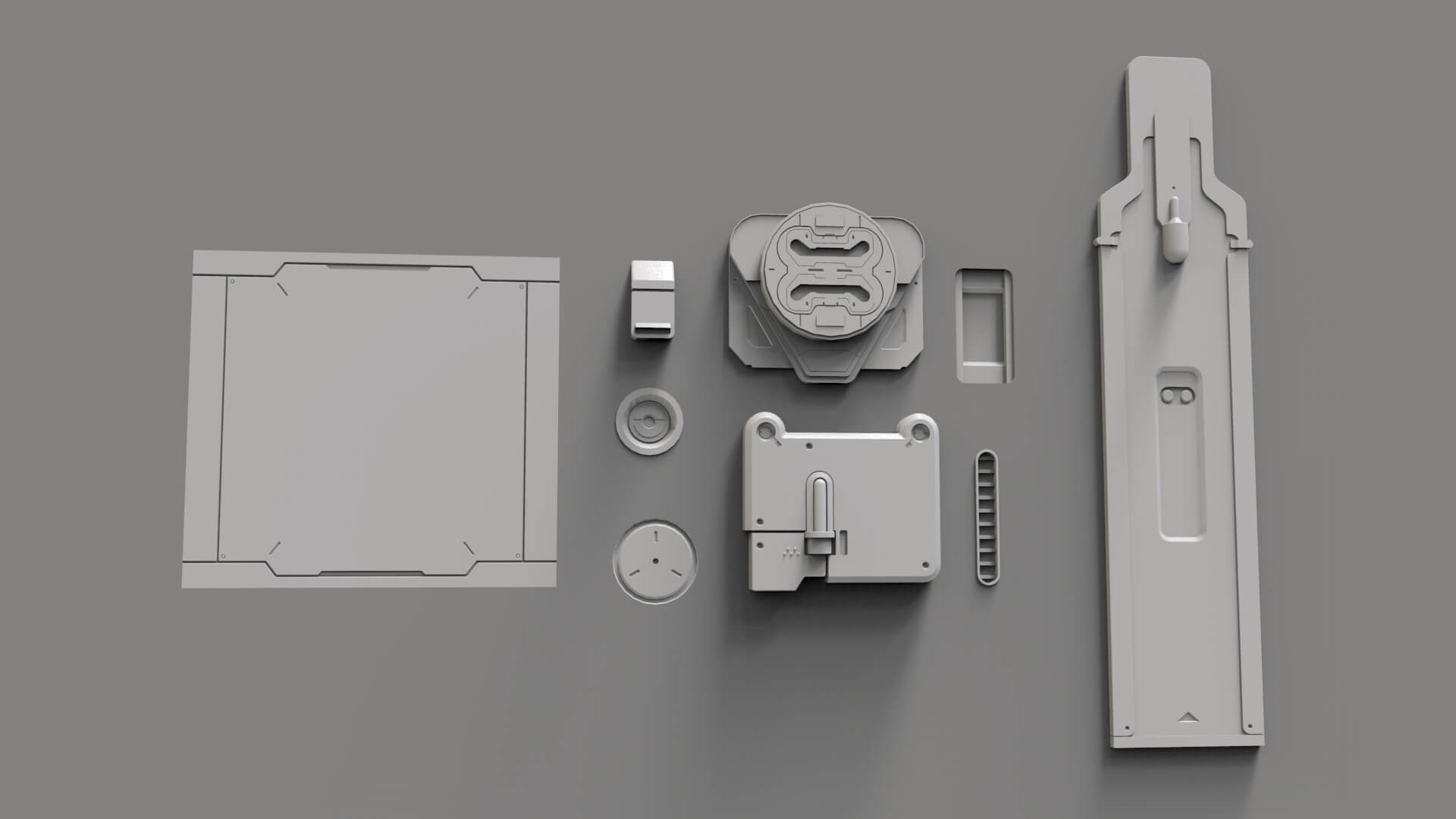 Sci-Fi Trim Sheets 5 3D Model by Chtazi