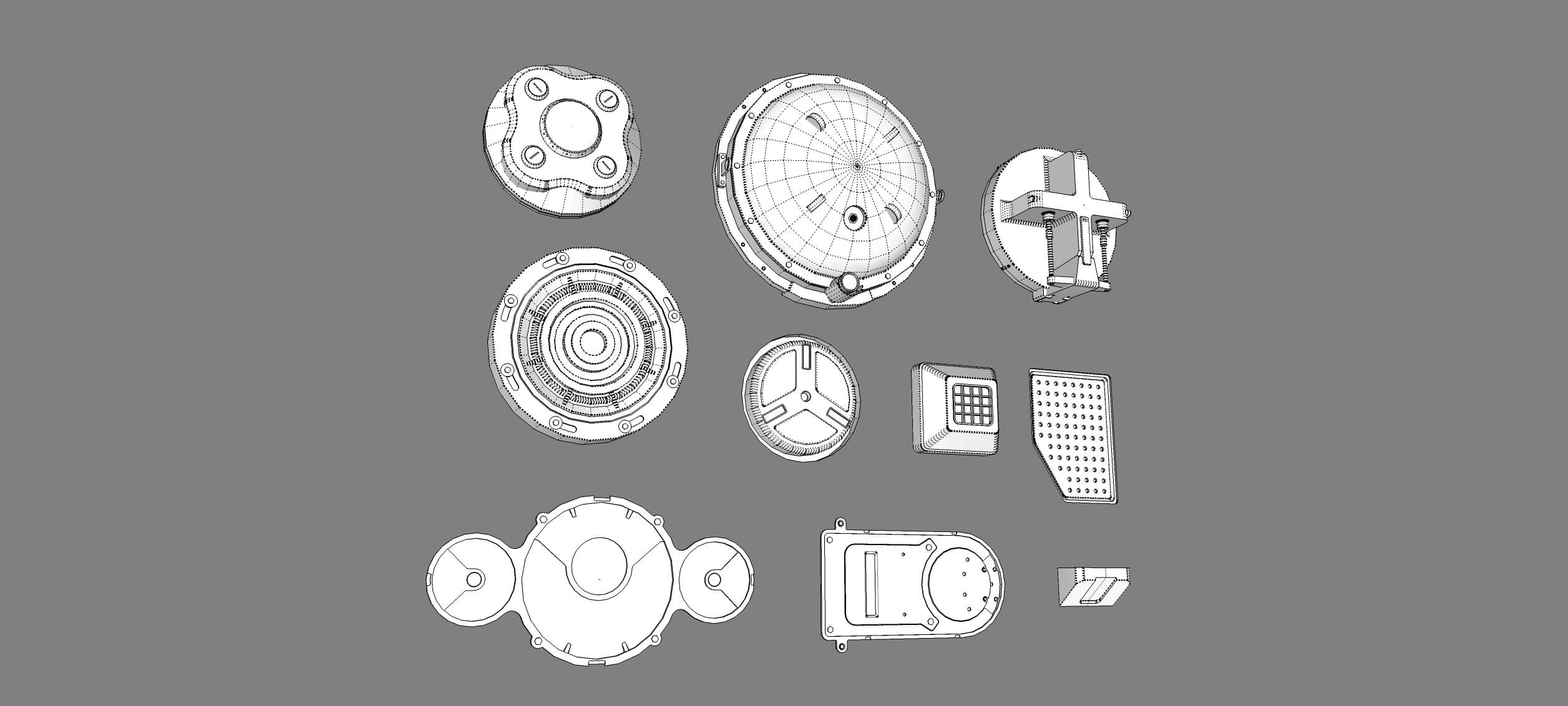Sci-Fi Trim Sheets 5 3D Model by Chtazi