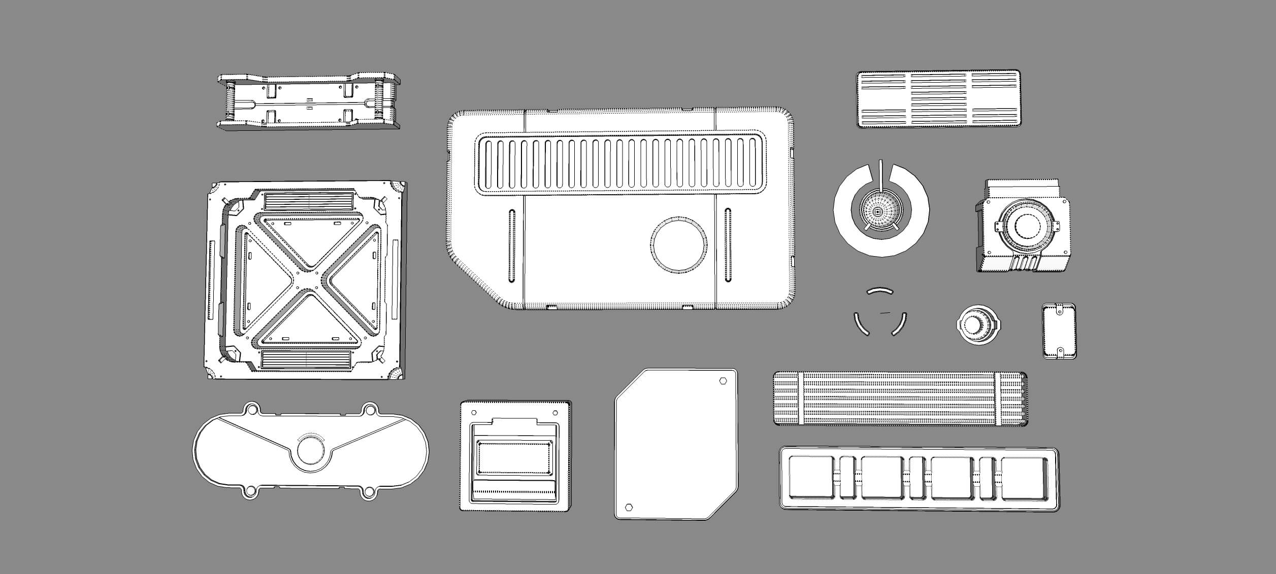 Sci-Fi Trim Sheets 5 3D Model by Chtazi