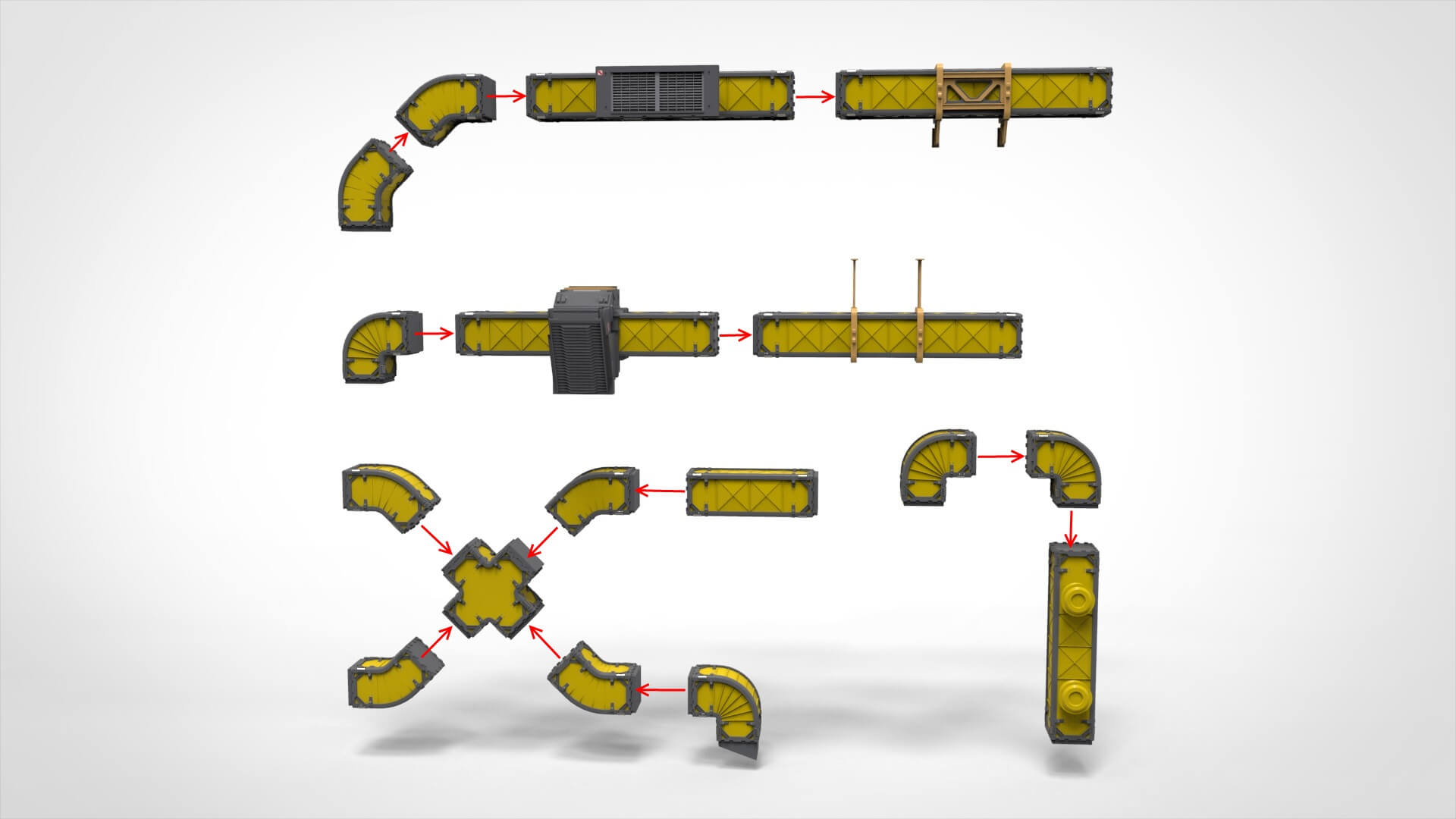 Sci-Fi Ventilation System 3D Model by Chtazi