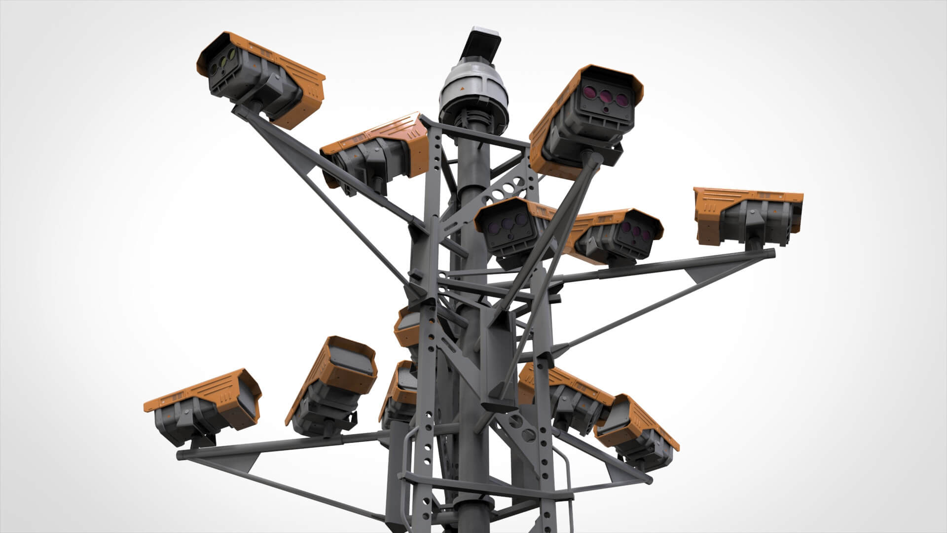 Sci Fi Video Surveillance Mast - 3D Model by Chtazi