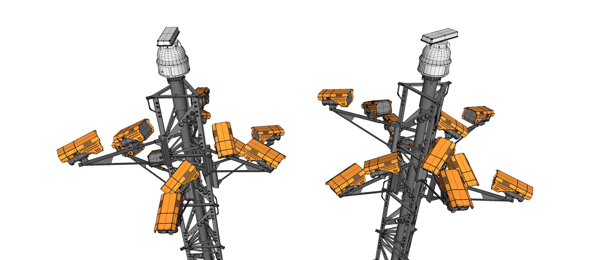 Sci Fi Video Surveillance Mast - 3D Model by Chtazi